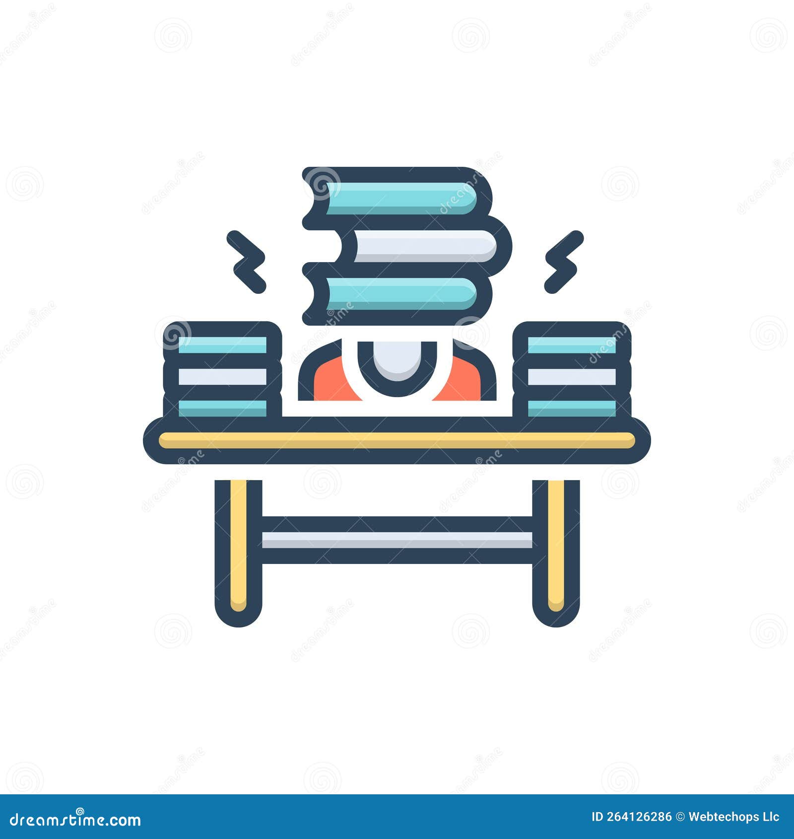 Color Illustration Icon for Burden, Load and Encumbrance Stock ...