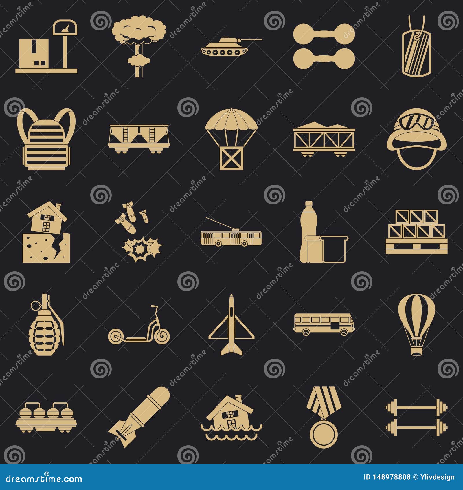 Burden Icons Set, Simple Style Stock Vector - Illustration of heavy ...