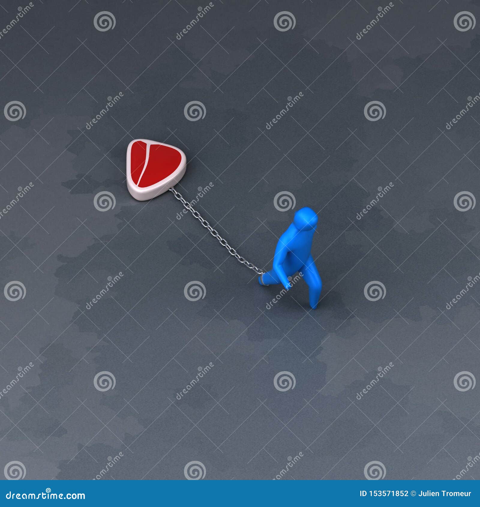 Burden Symbol - 3D Illustration Stock Illustration - Illustration of ...