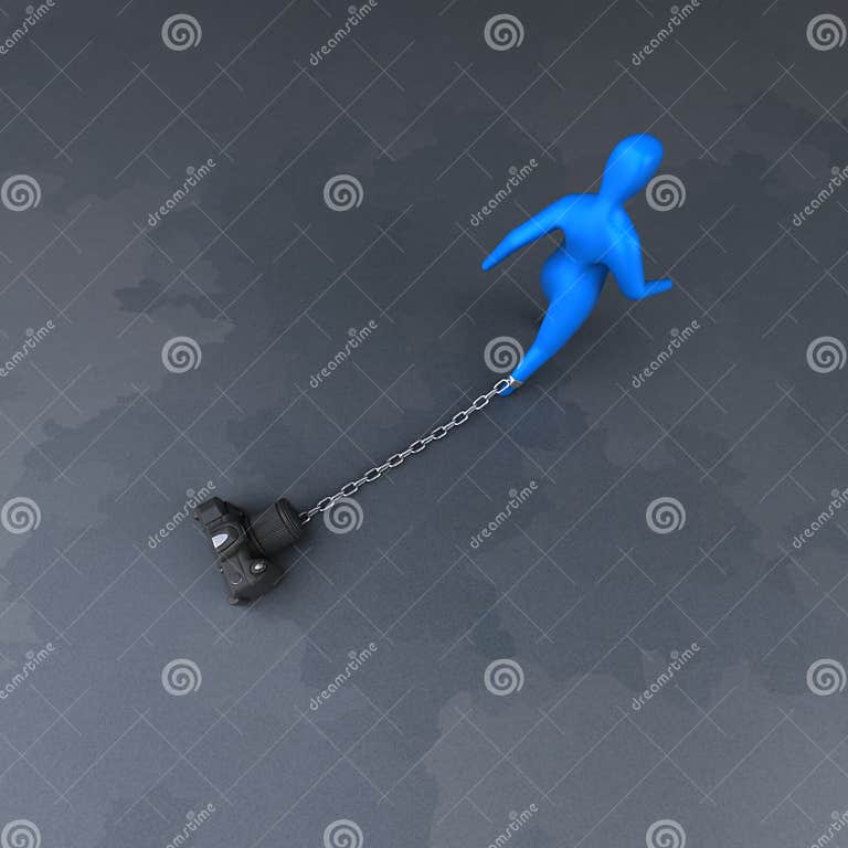 Burden Symbol - 3D Illustration Stock Illustration - Illustration of ...