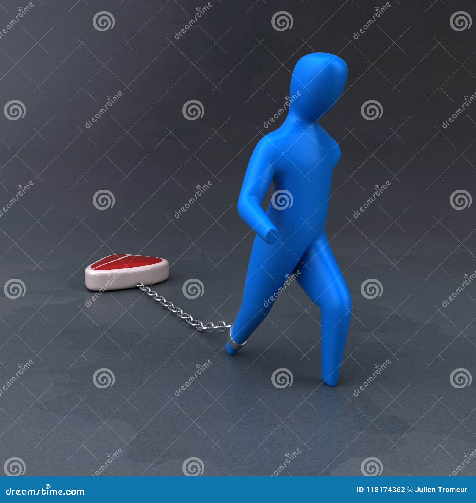 Burden Symbol - 3D Illustration Stock Illustration - Illustration of ...
