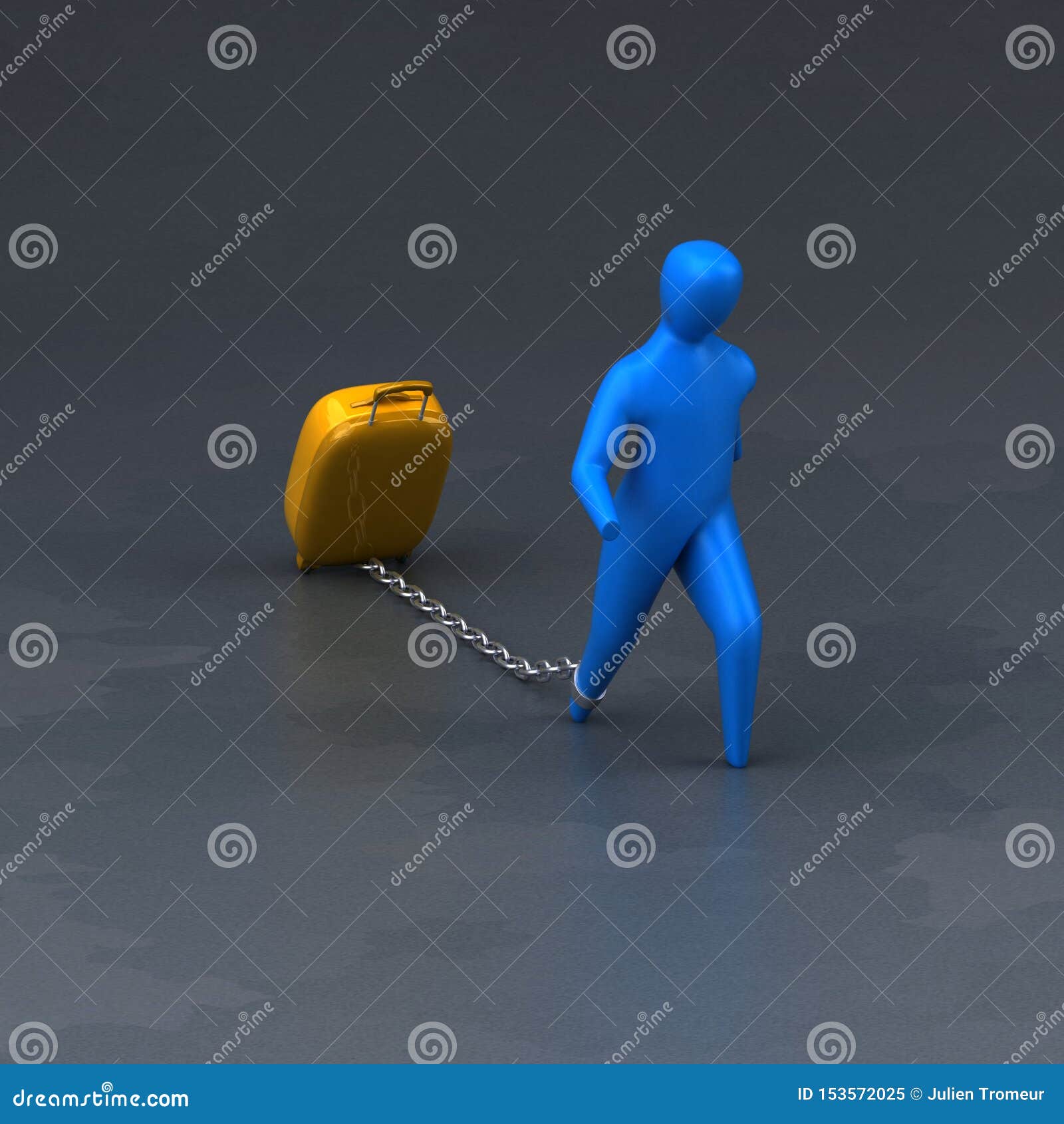 Burden Symbol - 3D Illustration Stock Illustration - Illustration of ...