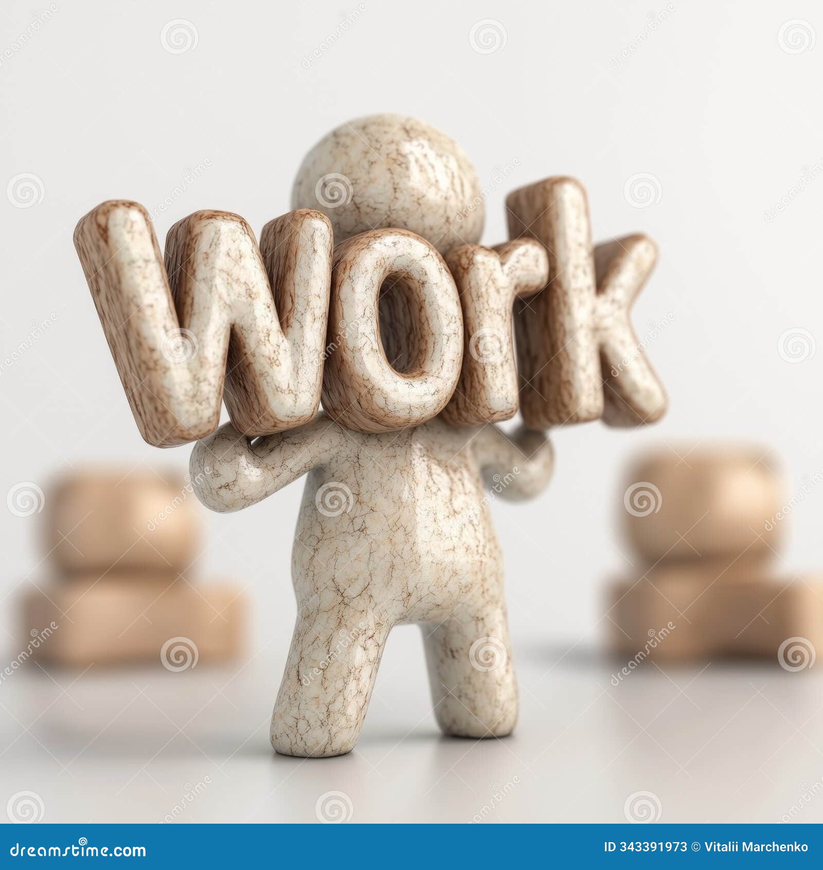 Burden Of Work Concept Depicted By A Person Figurine Carrying Literal ...