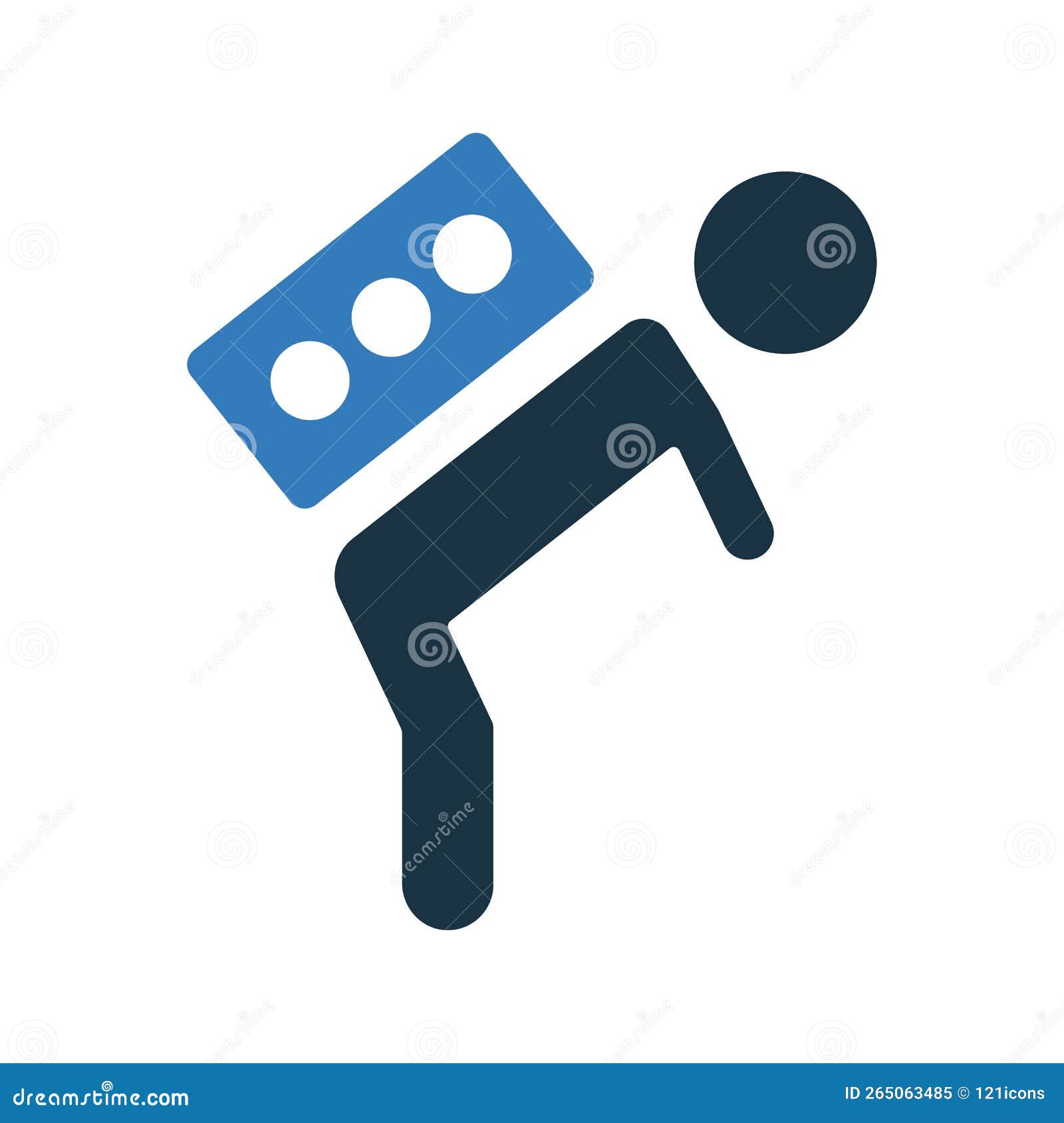 Burdensome, Heavy Icon. Glyph Style Vector EPS Stock Illustration ...