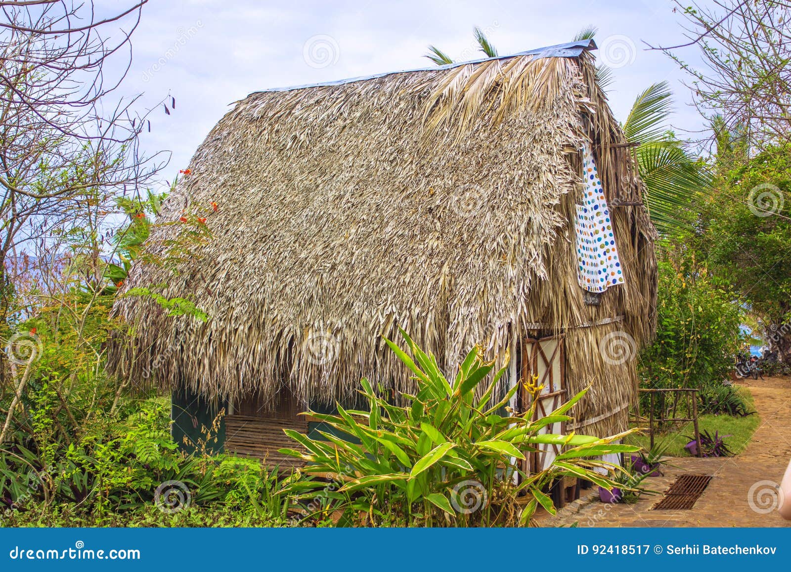 Bure Avec Le Toit Couvert De Chaume Image stock - Image du ...