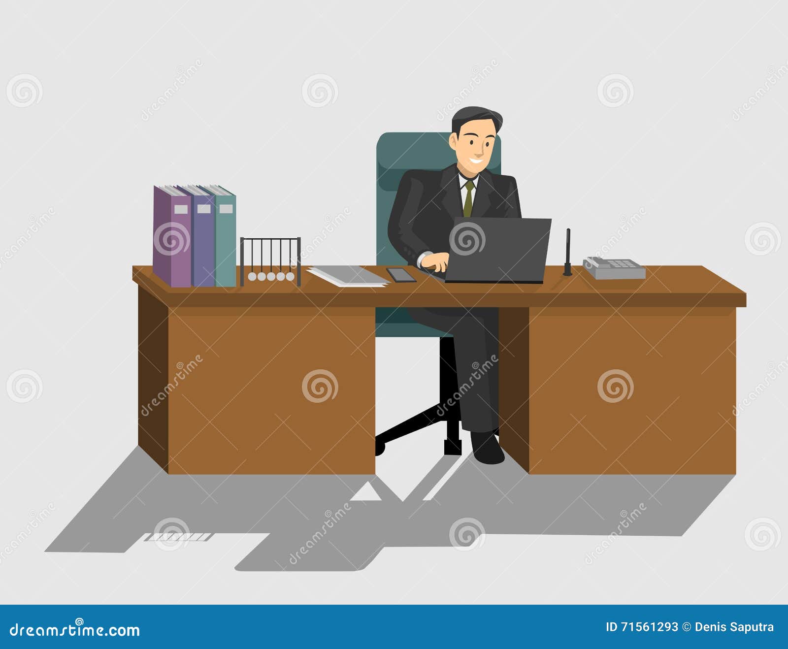 Bureau de directeur illustration de vecteur. Illustration du sérieux ...