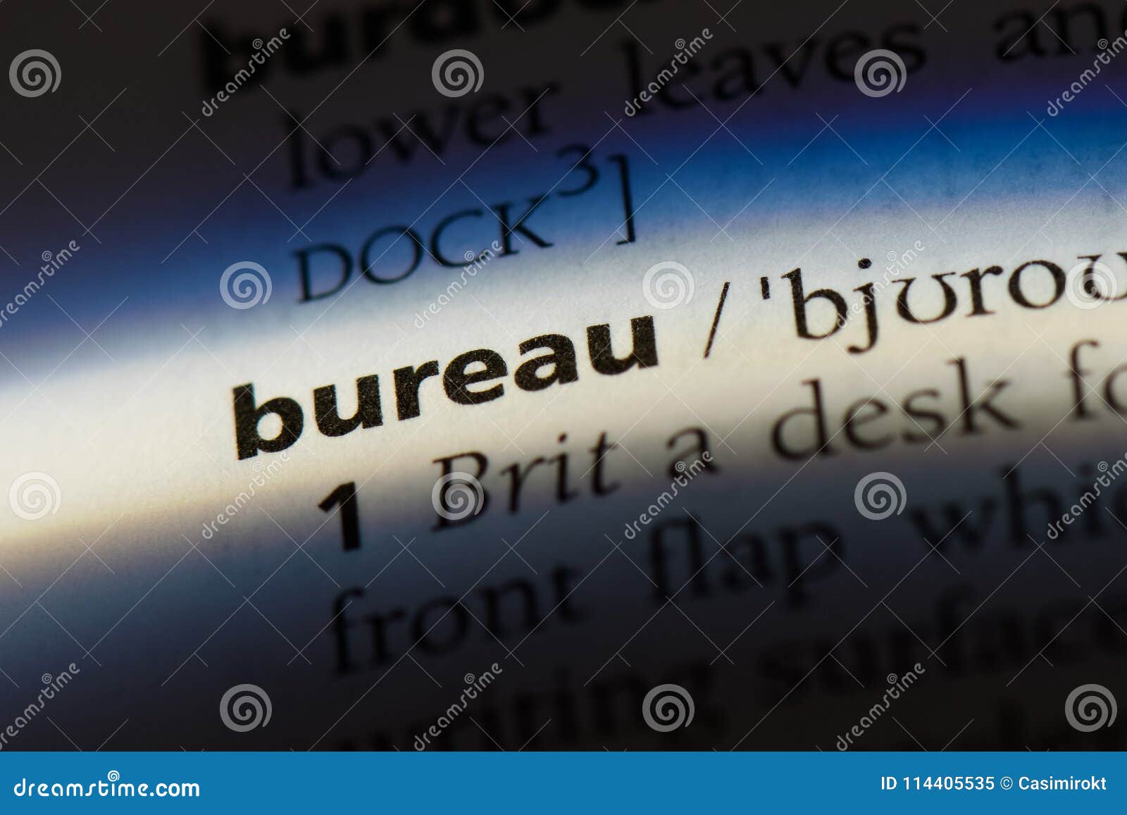 Bureau stock image. Image of bureau, definition, page - 114405535