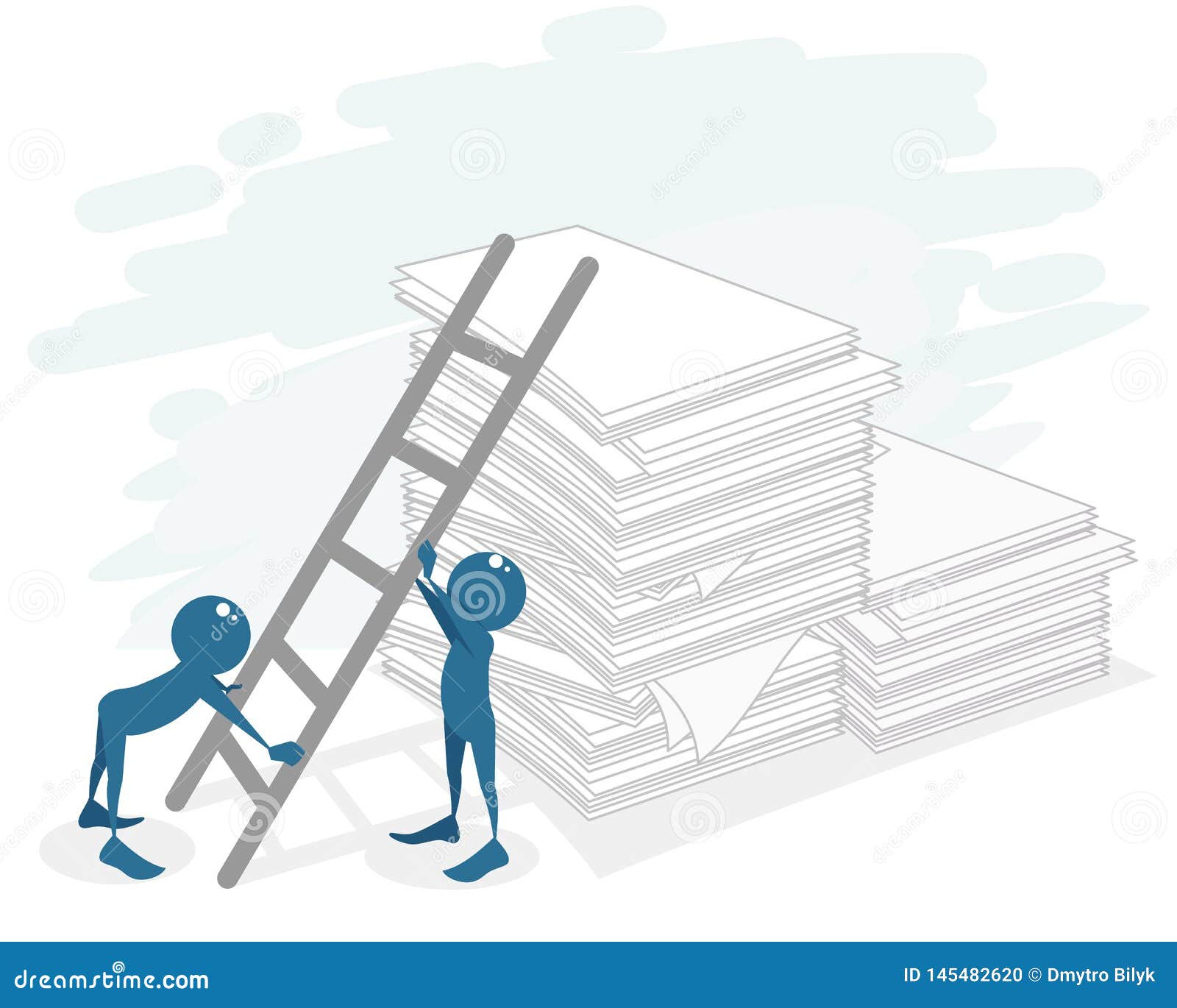 Bureaucracy at work stock vector. Illustration of metaphor - 145482620