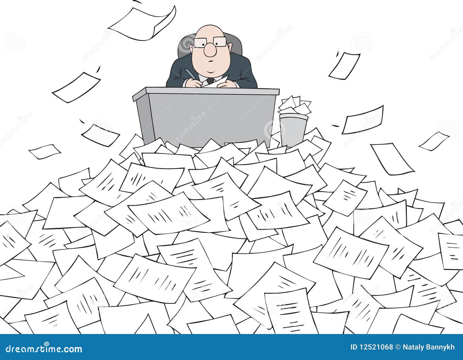 Bureaucrat stock vector. Illustration of accountancy - 12521068