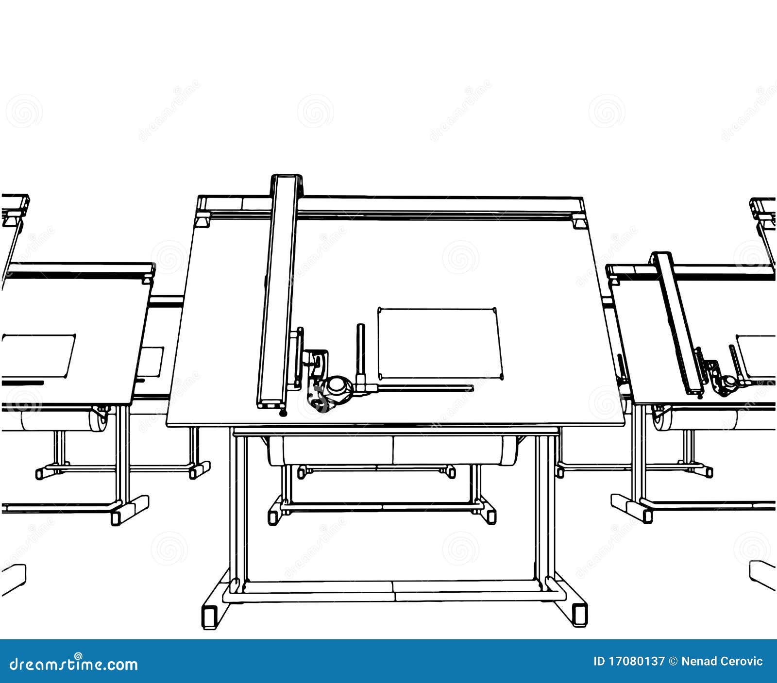 Bureaus Voor Vector 04 Van De Tekening Vector Illustratie ...