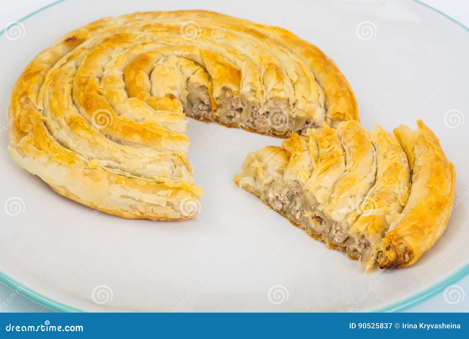 Burek with Meat. Turkish Baked Goods Stock Image - Image of eating ...