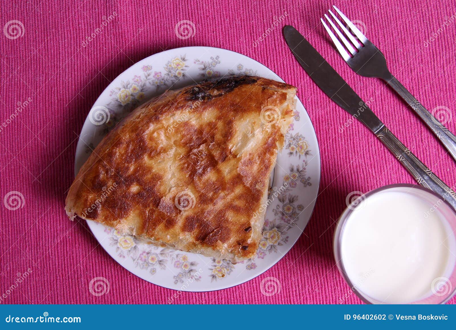 Burek stock photo. Image of meal, tasty, minced, traditional - 96402602