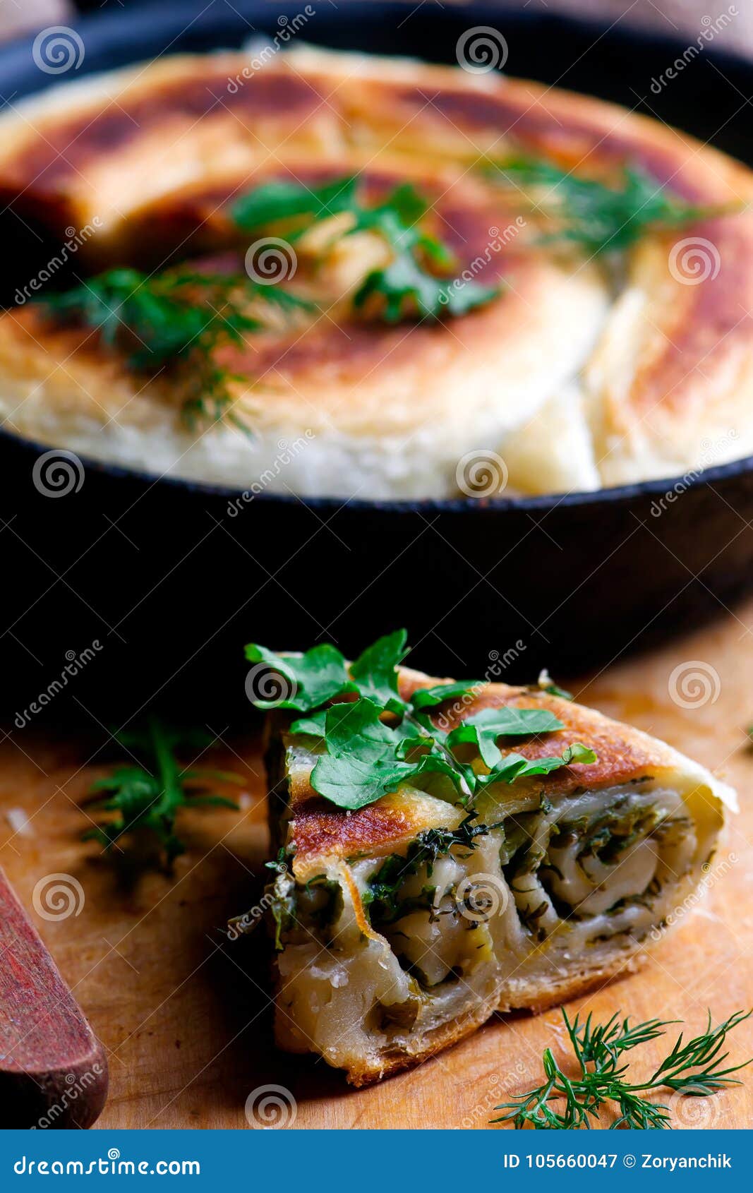 Burek, Traditional Turkish Pie Stock Image - Image of food, baked ...