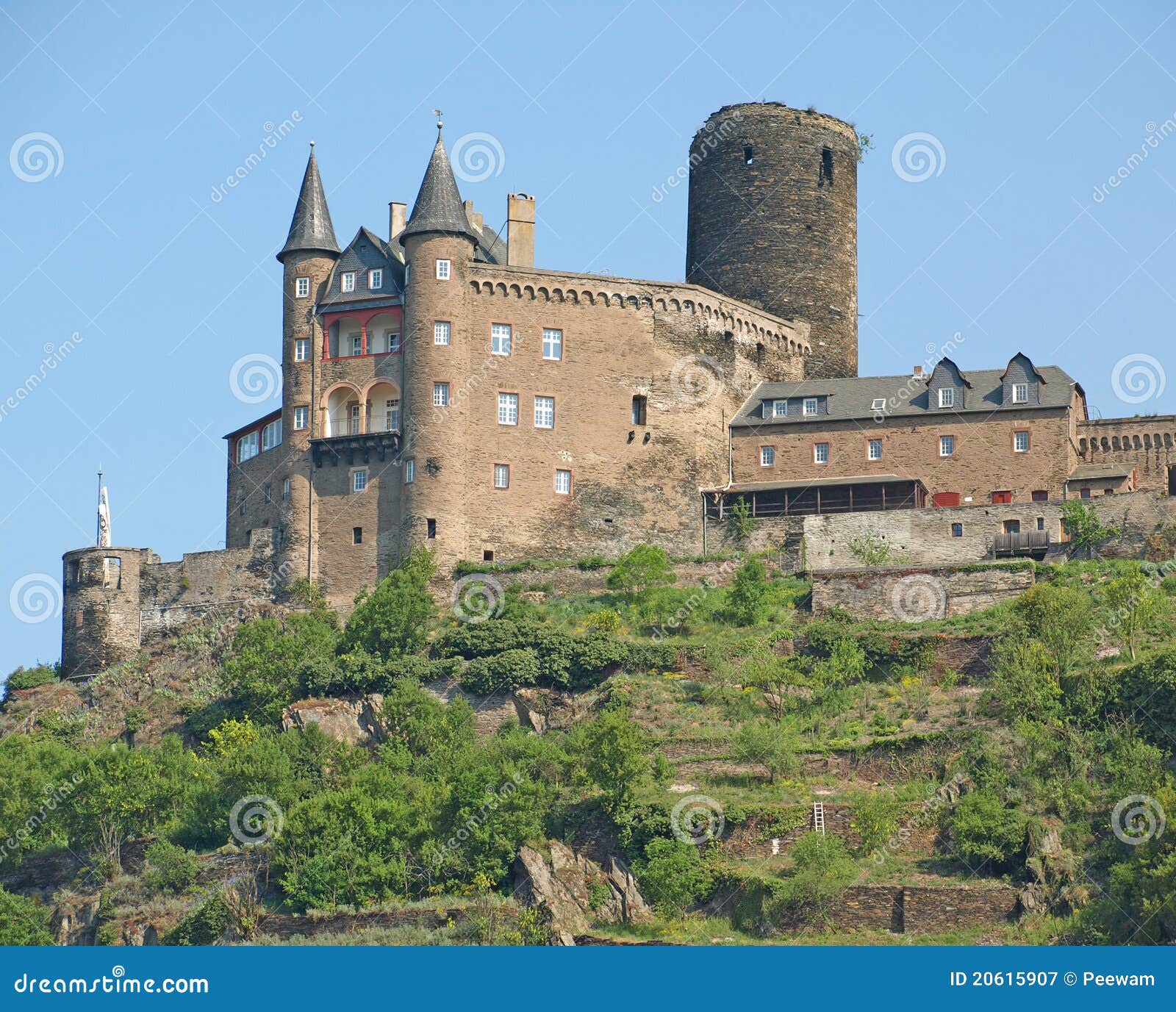 Katz Castle or Burg Katz, Rhineland-Palatinate Germany Stock Image ...
