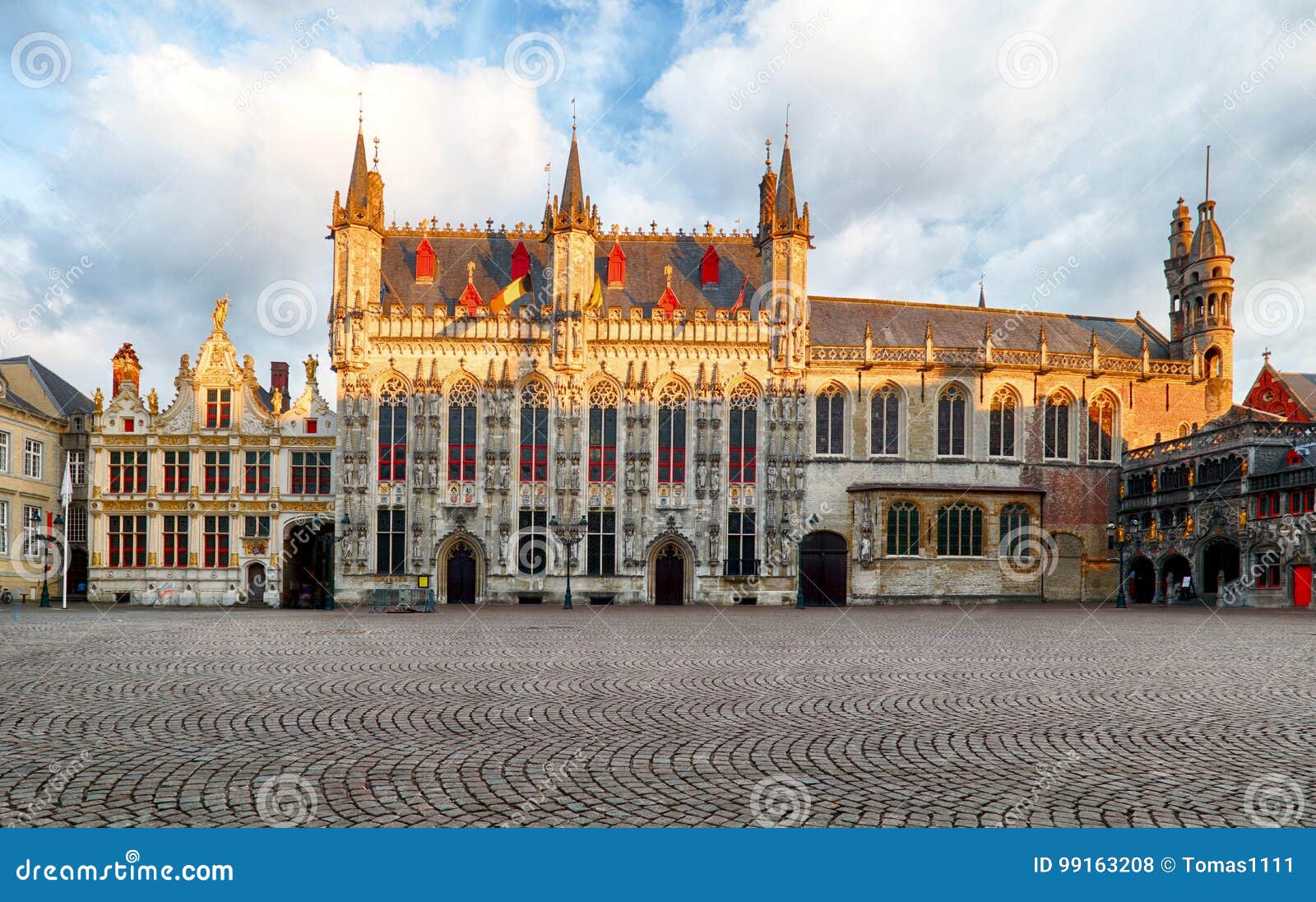 Burg Square in Bruges, Nobody Stock Photo - Image of medieval, bruges ...