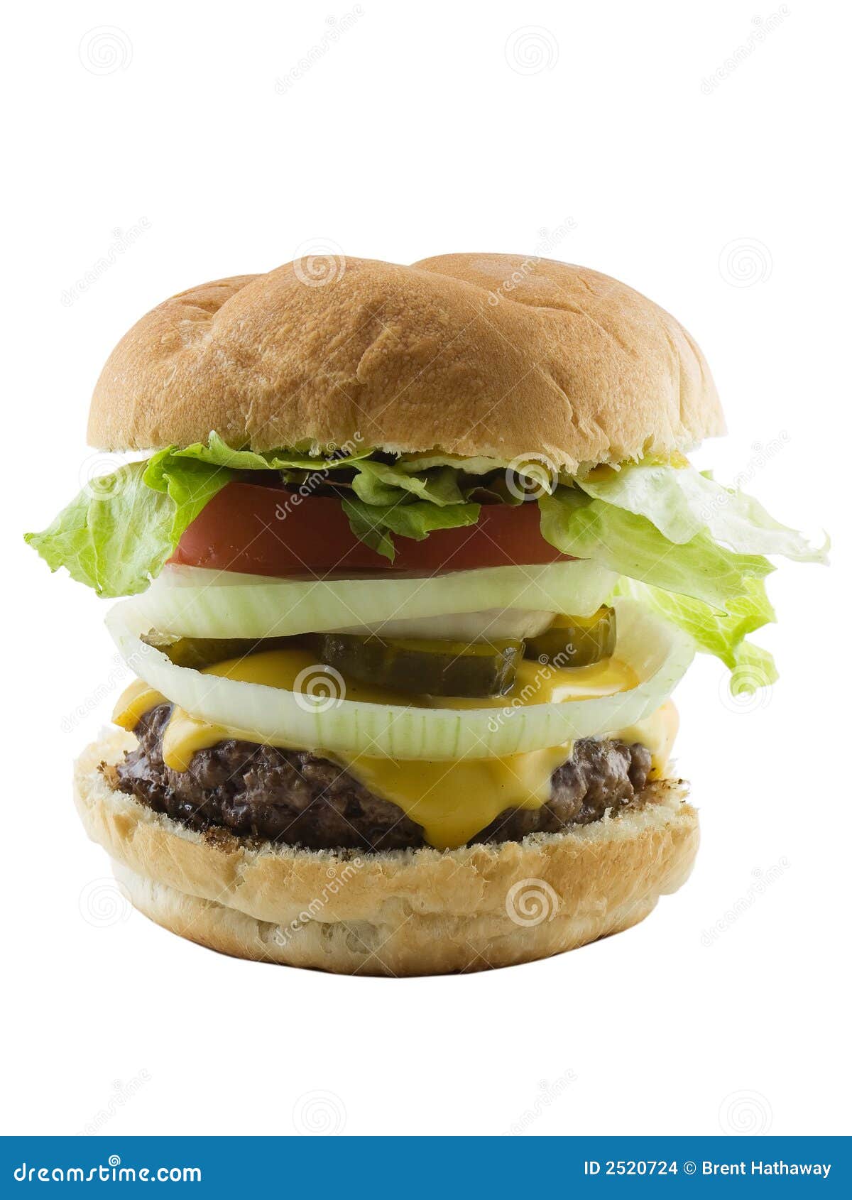 Burger stock photo. Image of isolated, white, cheese, meat - 2520724