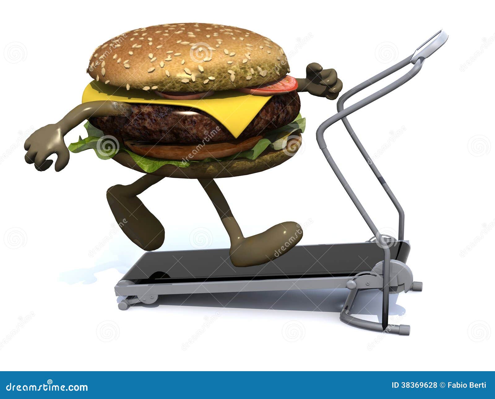 The Running Machine Cartoon. The Concept Of Sport And Healthy Lifestyle ...