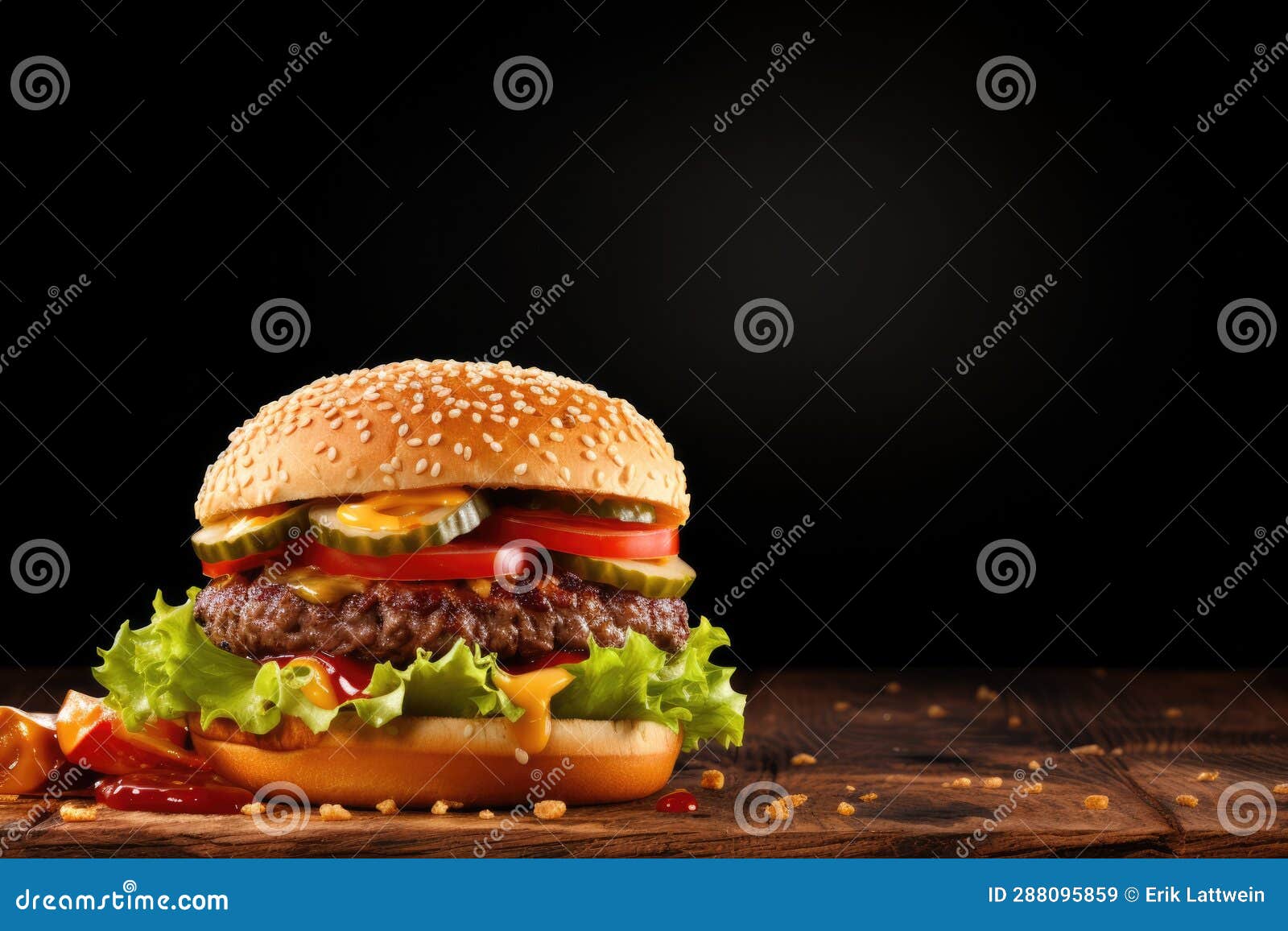 Burger Background Large Copy Space - Stock Picture Backdrop Stock Image ...