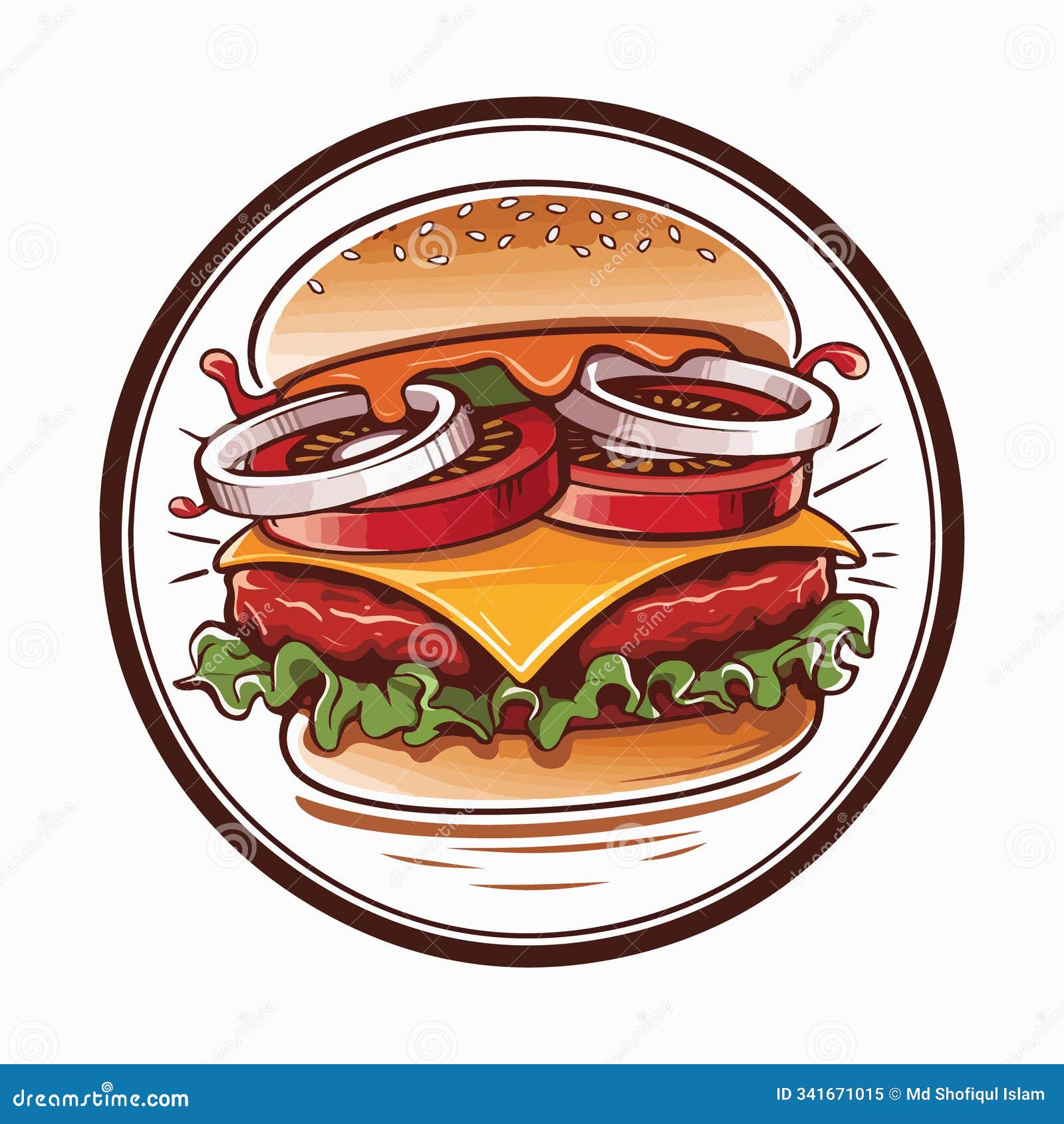 Burger Badge, Vector, Emblem, Stamp Logo Design Inspirations ...