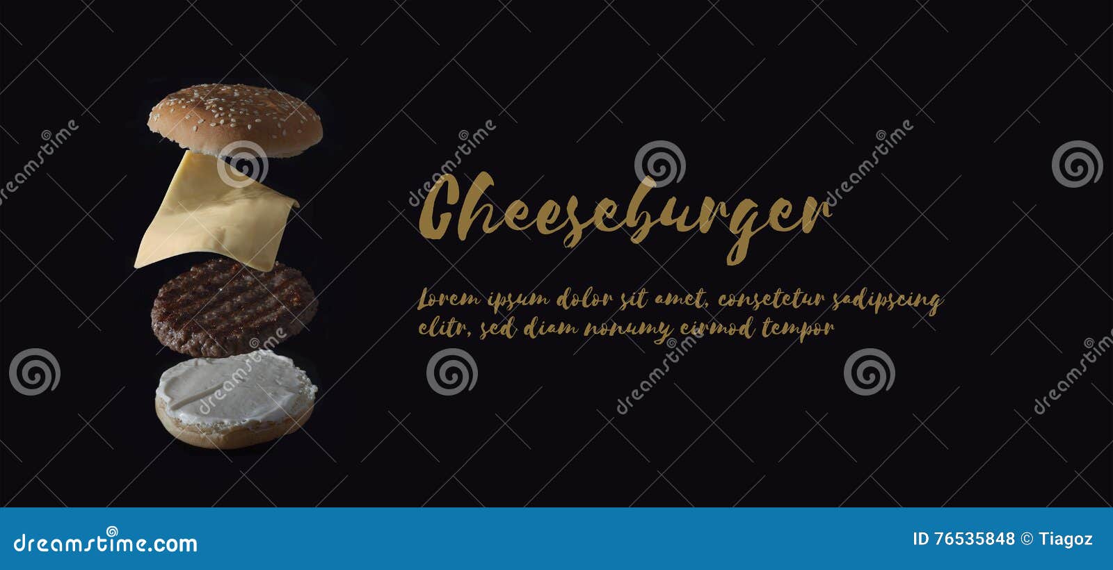 Burger Banner stock photo. Image of meal, prepare, cheeseburger - 76535848
