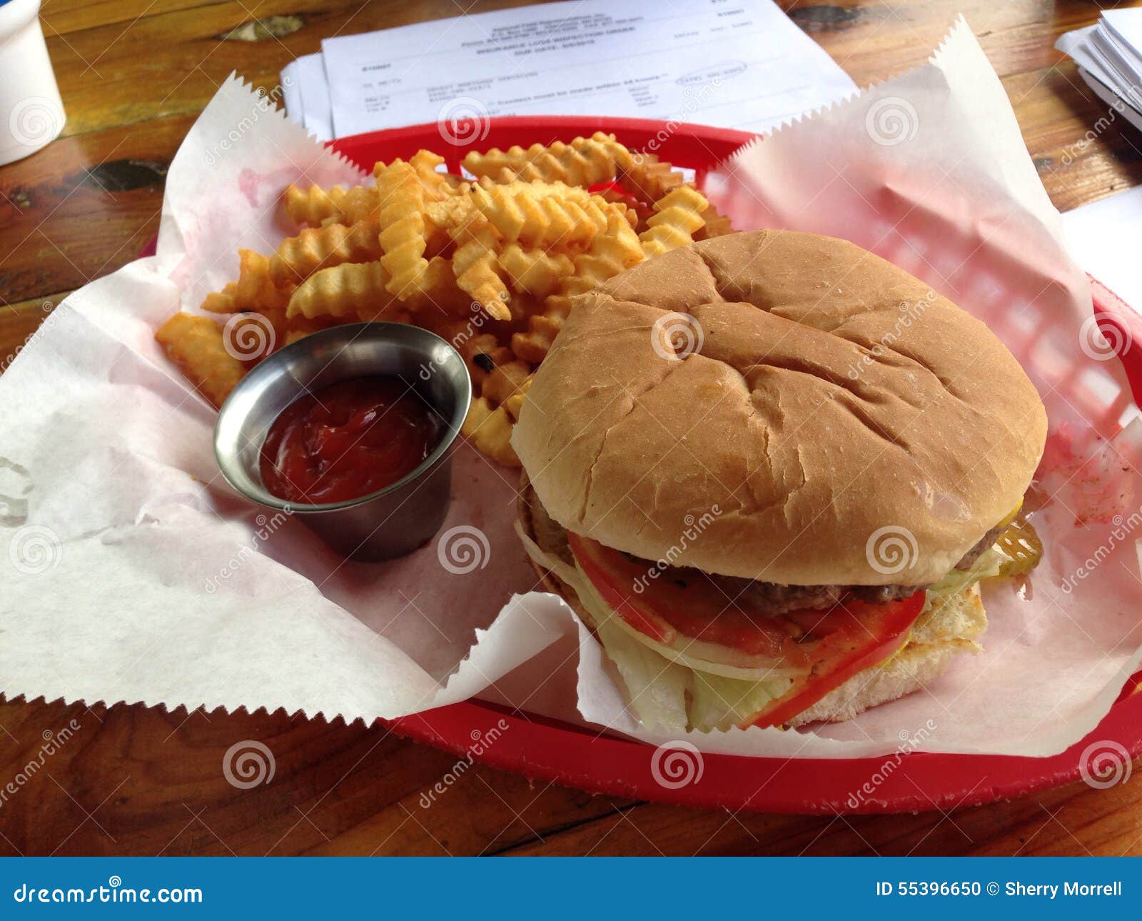 Burger basket stock photo. Image of burger, snack, basket - 55396650