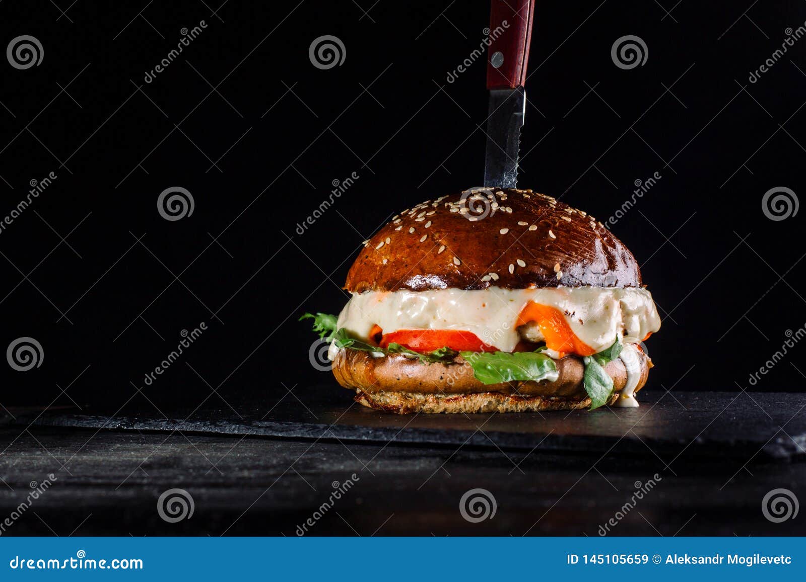 Vertical Burger Bun Top