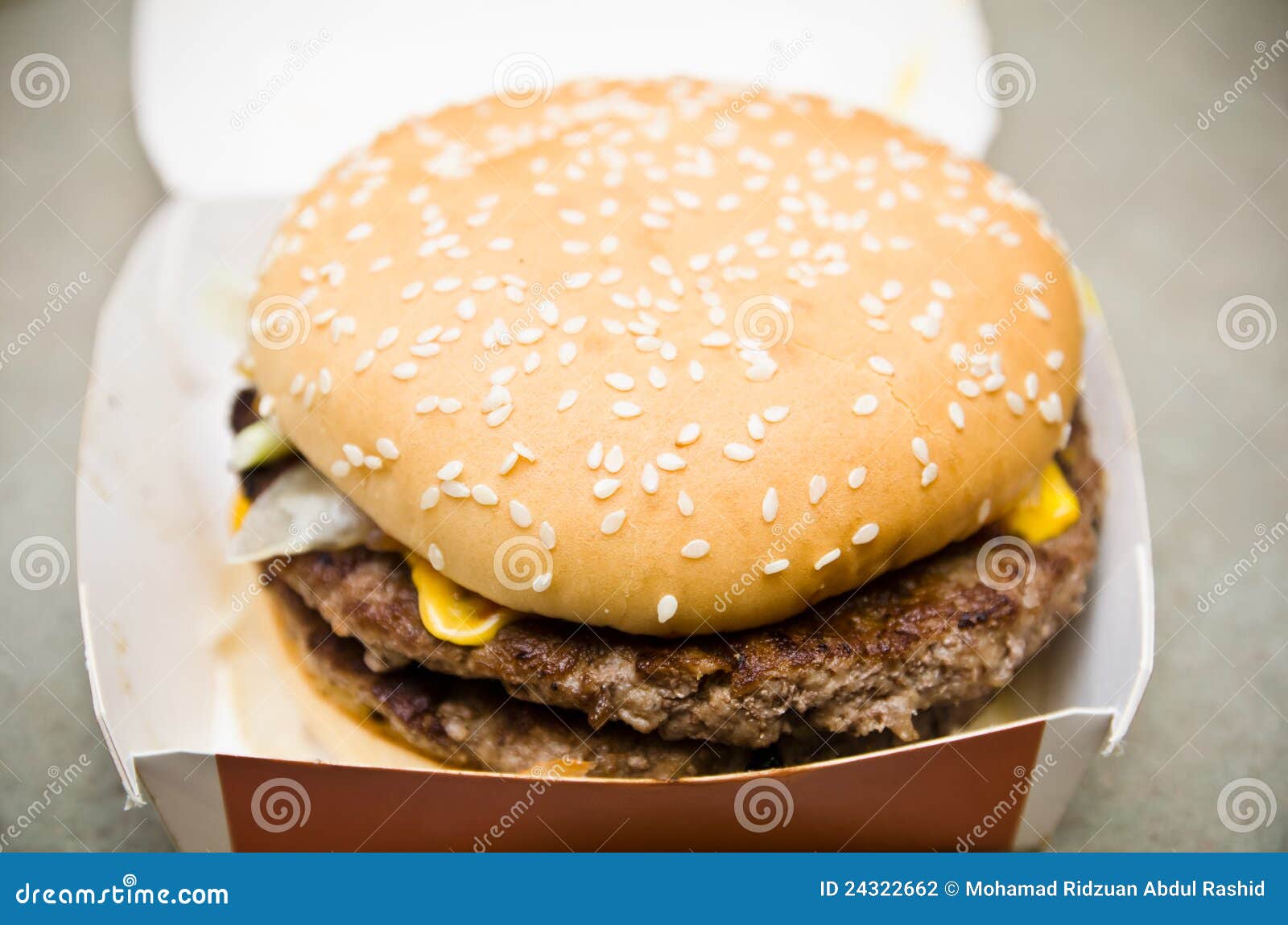 Burger in Box stock photo. Image of bread, beef, special - 24322662