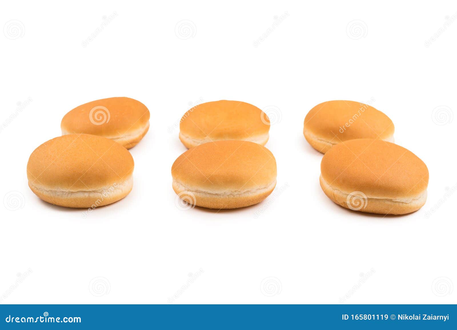Burger Bread Isolated on White Background Stock Image - Image of view ...