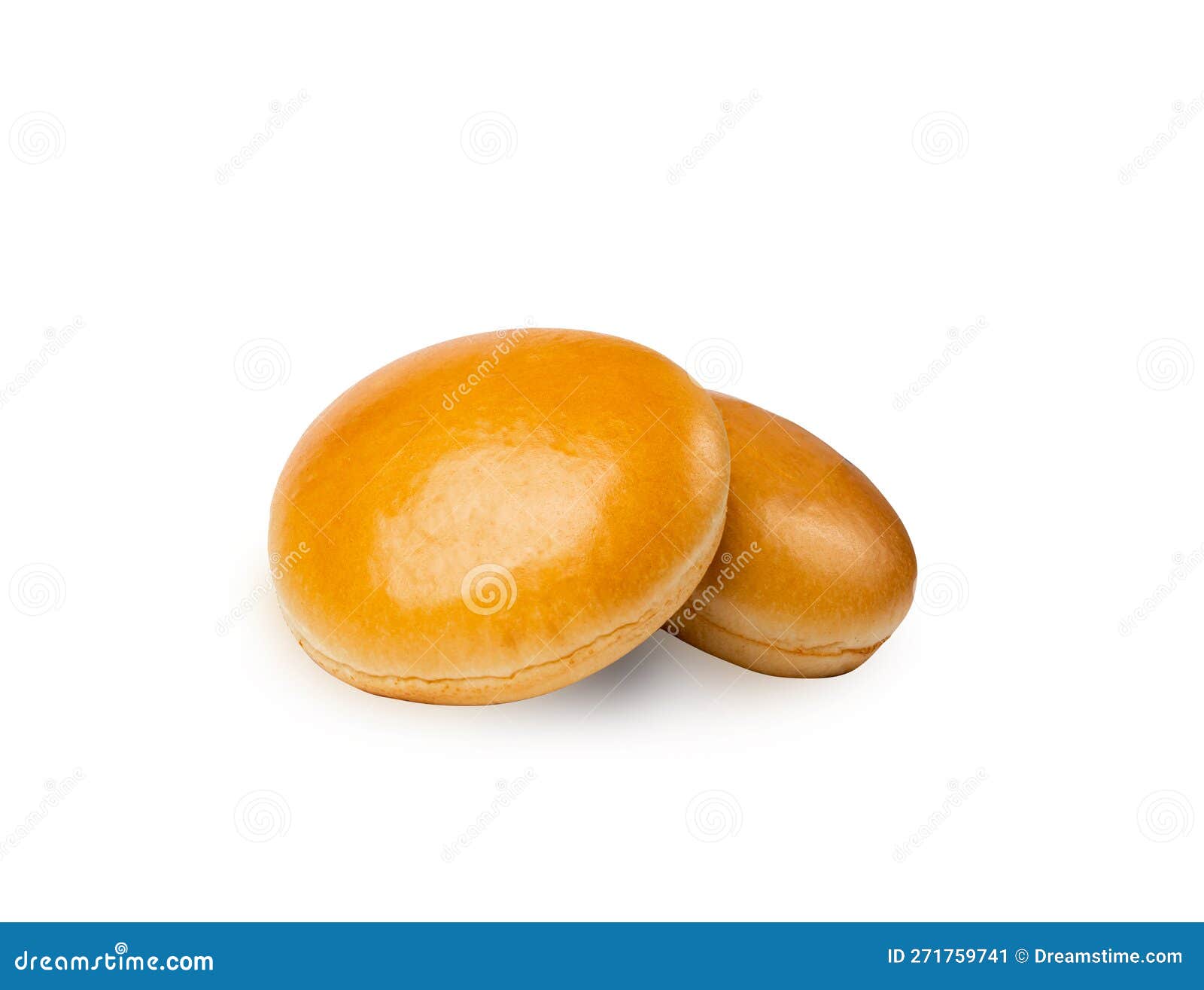 Burger Bun Isolated, Hamburger Bread, Empty Whole Burger Bun on White ...