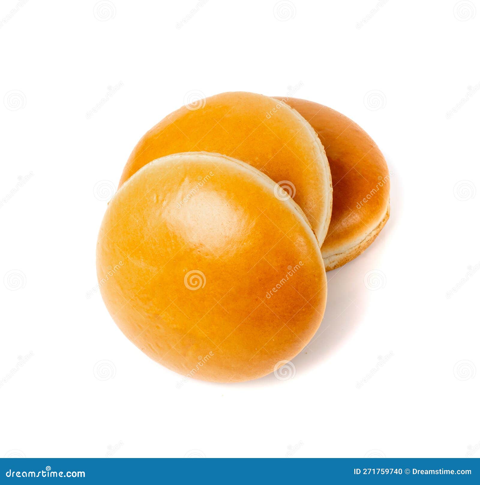 Burger Bun Isolated, Hamburger Bread, Empty Whole Burger Bun on White ...