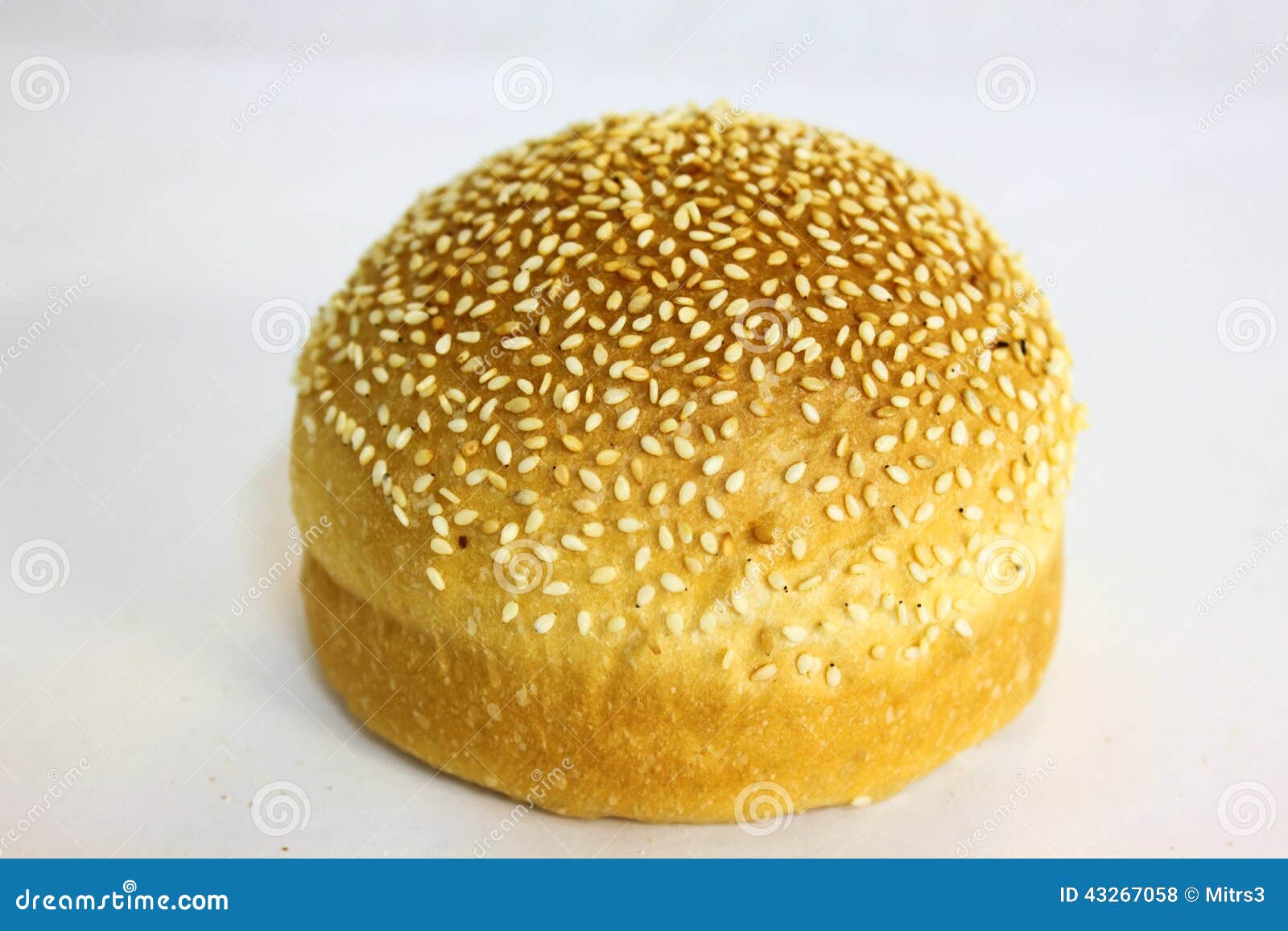 Burger Bun on a White Background . Stock Photo - Image of hamburger ...