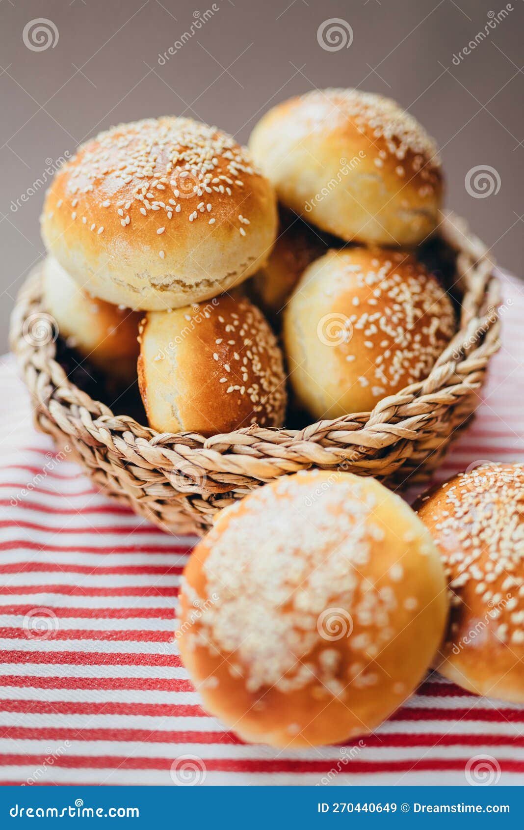Burger buns stock image. Image of icing, meal, cake - 270440649