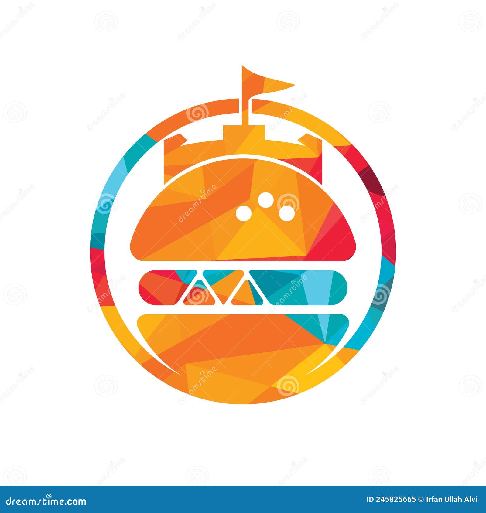 Burger Castle Vector Logo Design. Fort Burgher Logo Design. Stock ...