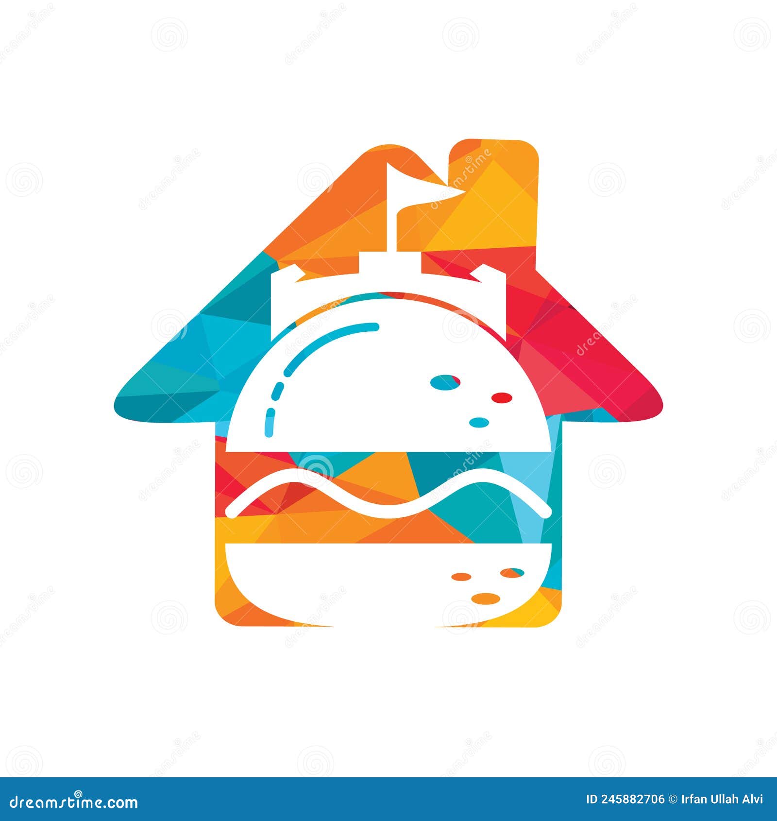 Burger Castle Vector Logo Design. Fort Burgher Logo Design. Stock ...