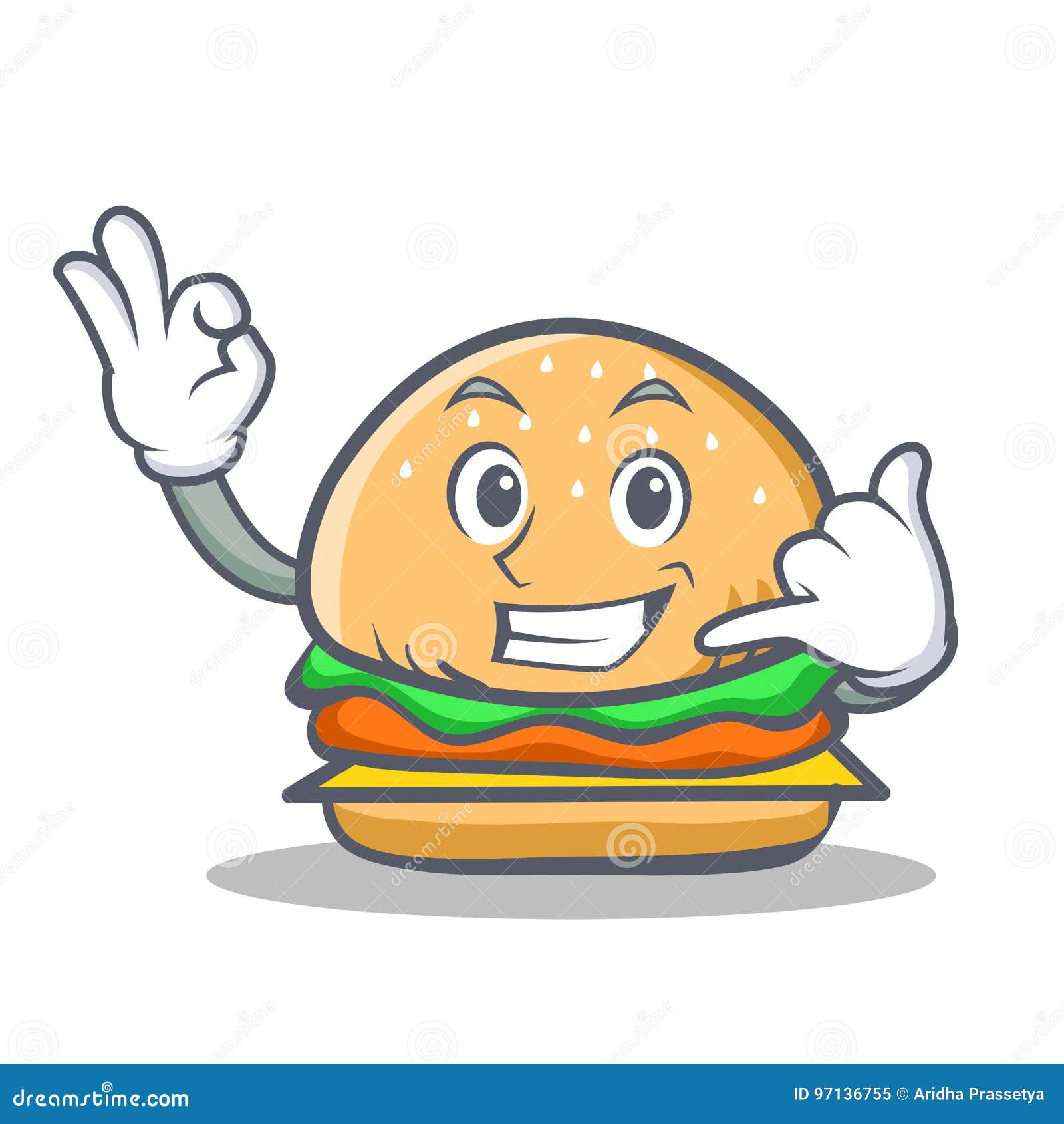Burger Character Mascot Emoticon Face Expression Concept Illustration ...