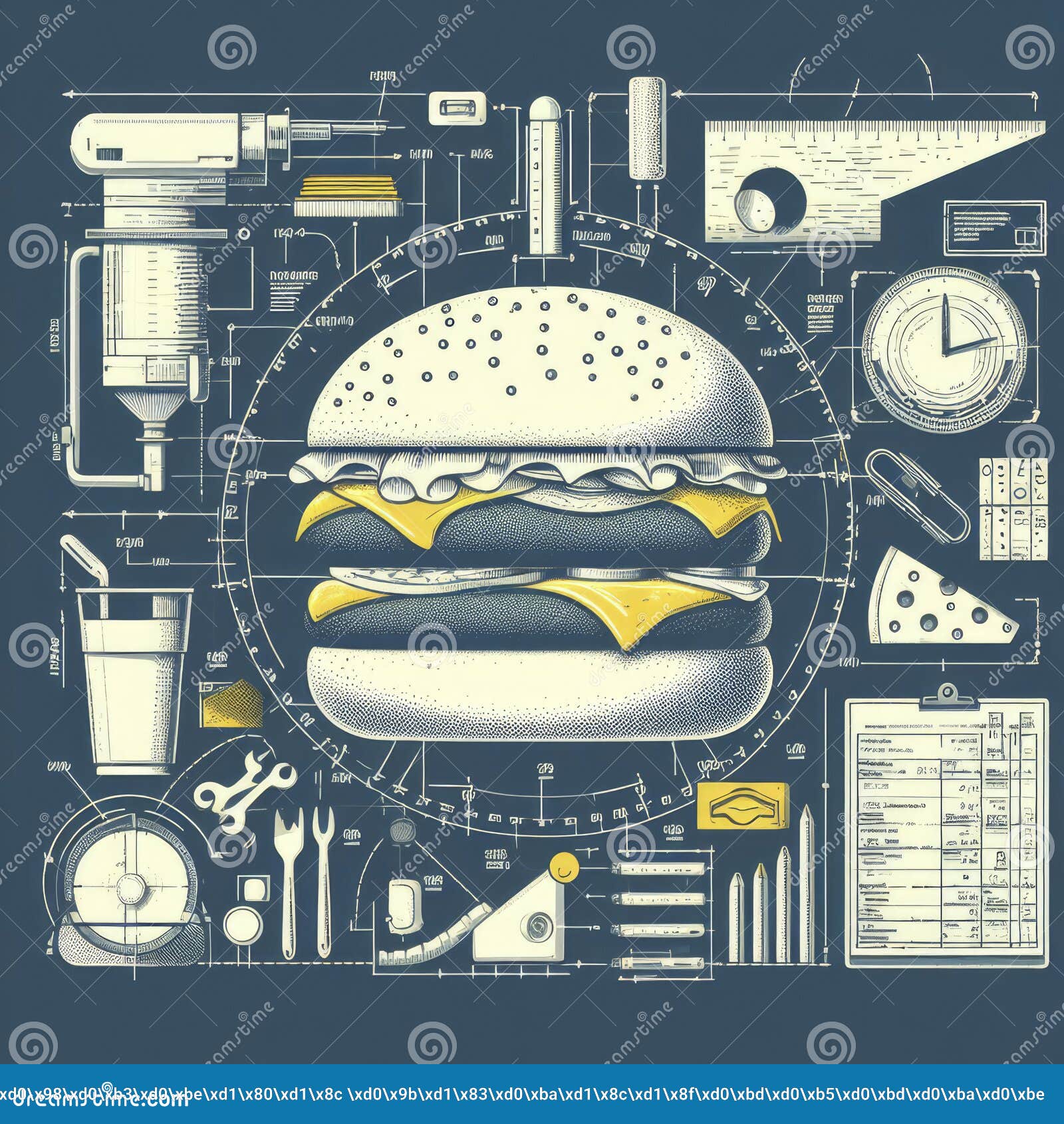 Burger Cooking Concept 3d Style. Ai Generative Stock Image - Image of ...