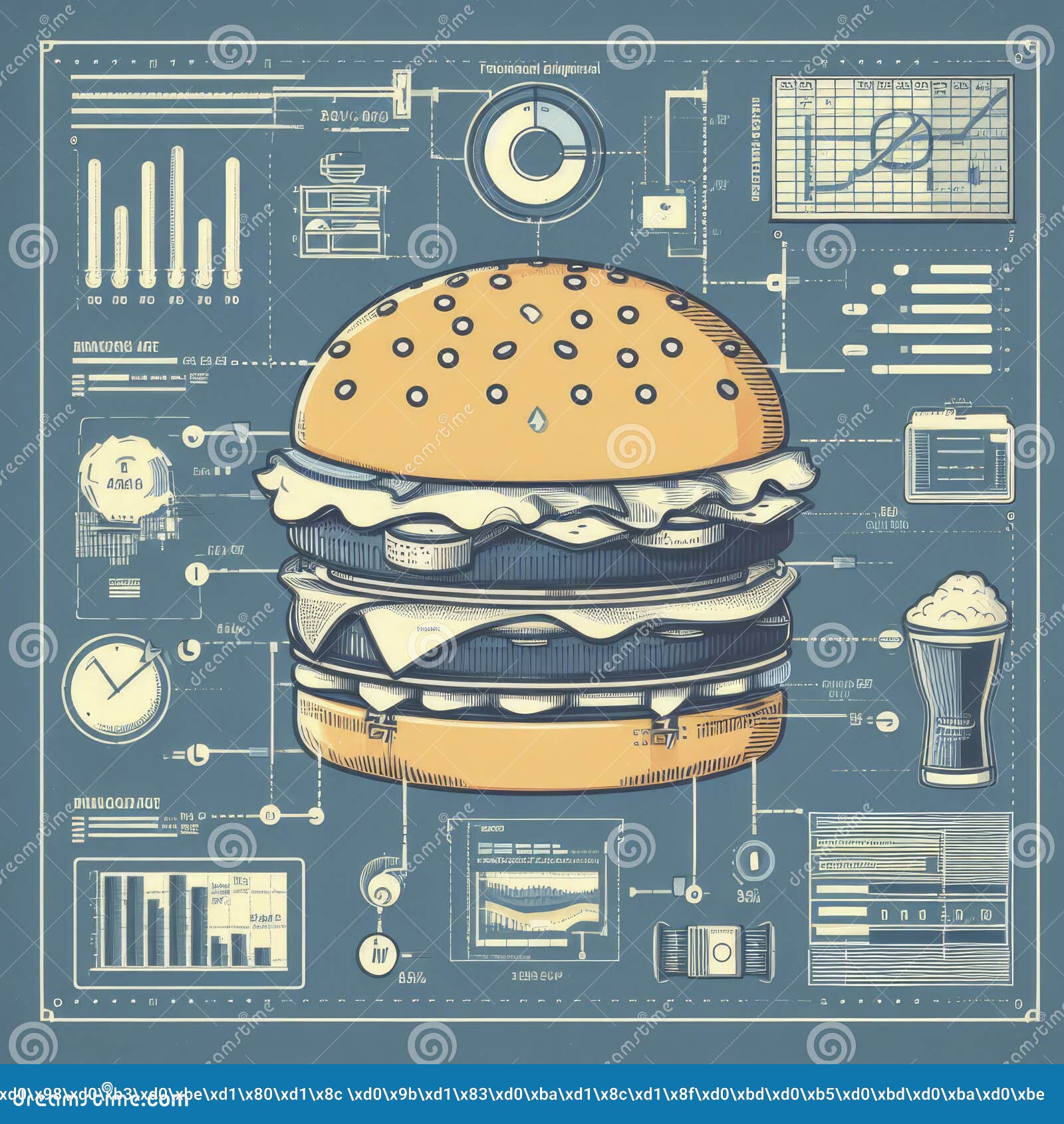 Burger Cooking Concept 3d Style. Ai Generative Stock Photo - Image of ...