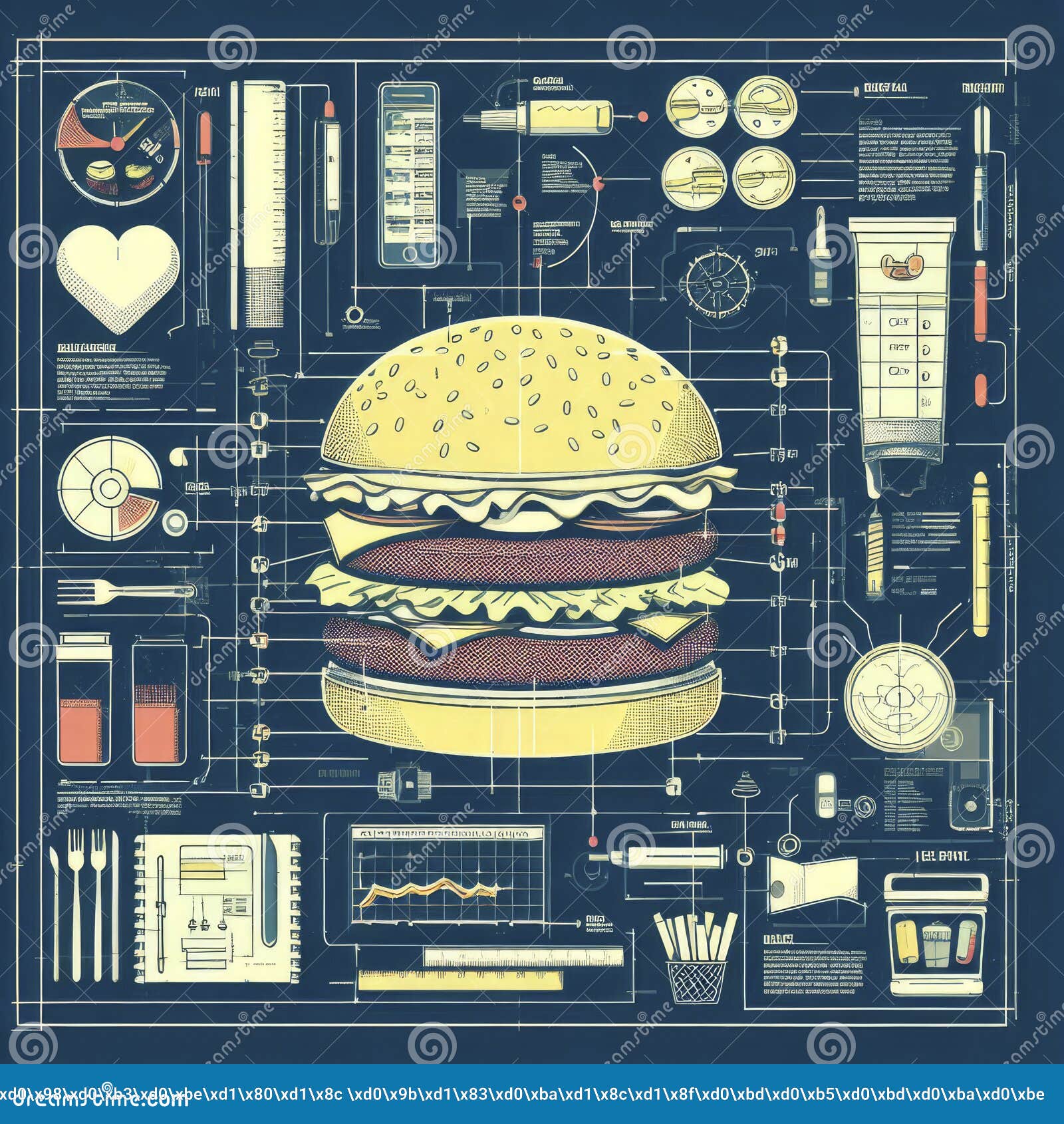 Burger Cooking Concept 3d Style. Ai Generative Stock Image - Image of ...