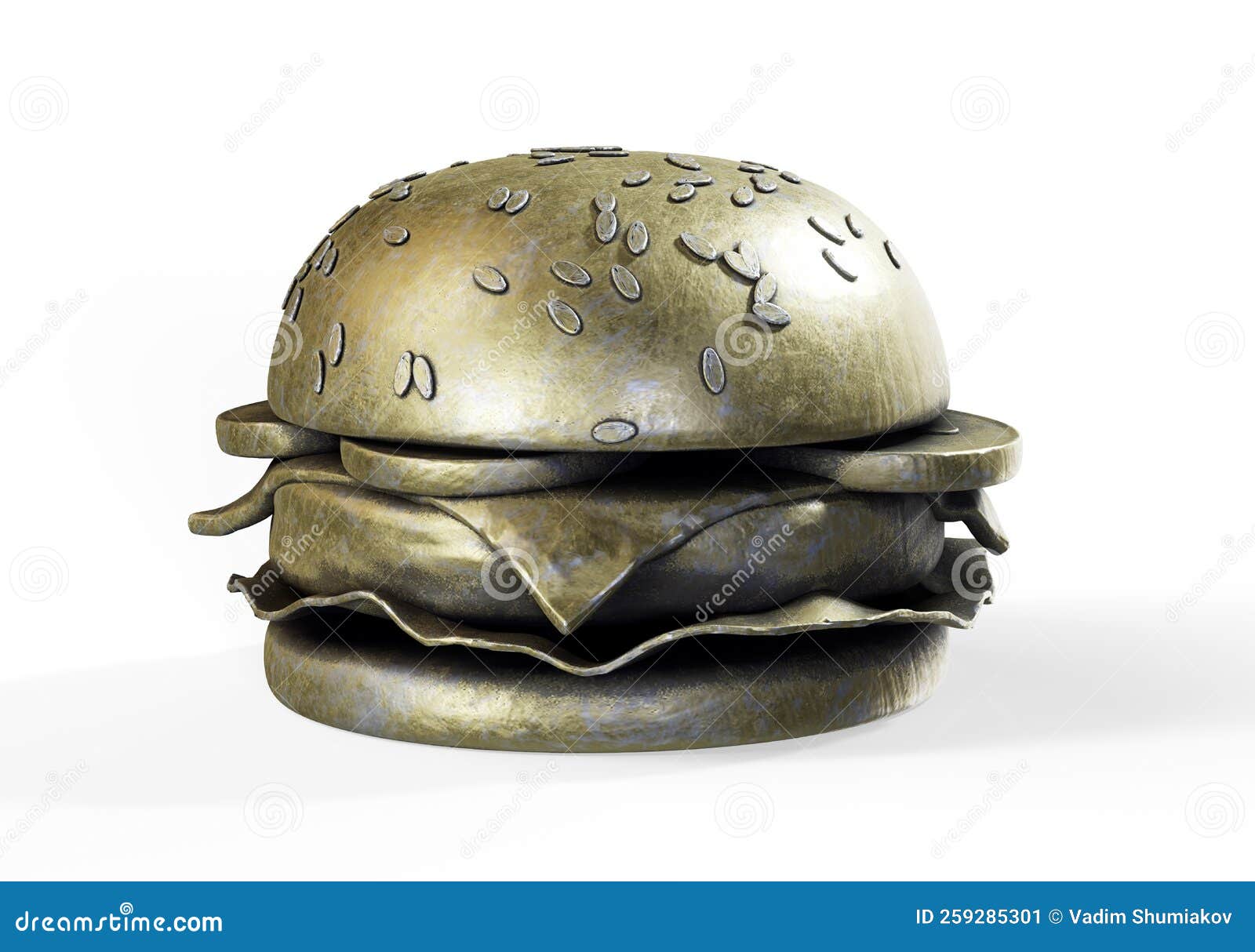 Burger with Crown Isolated. 3d Rendering Stock Illustration ... Burger with Crown Isolated. 3d Rendering Stock Illustration ...