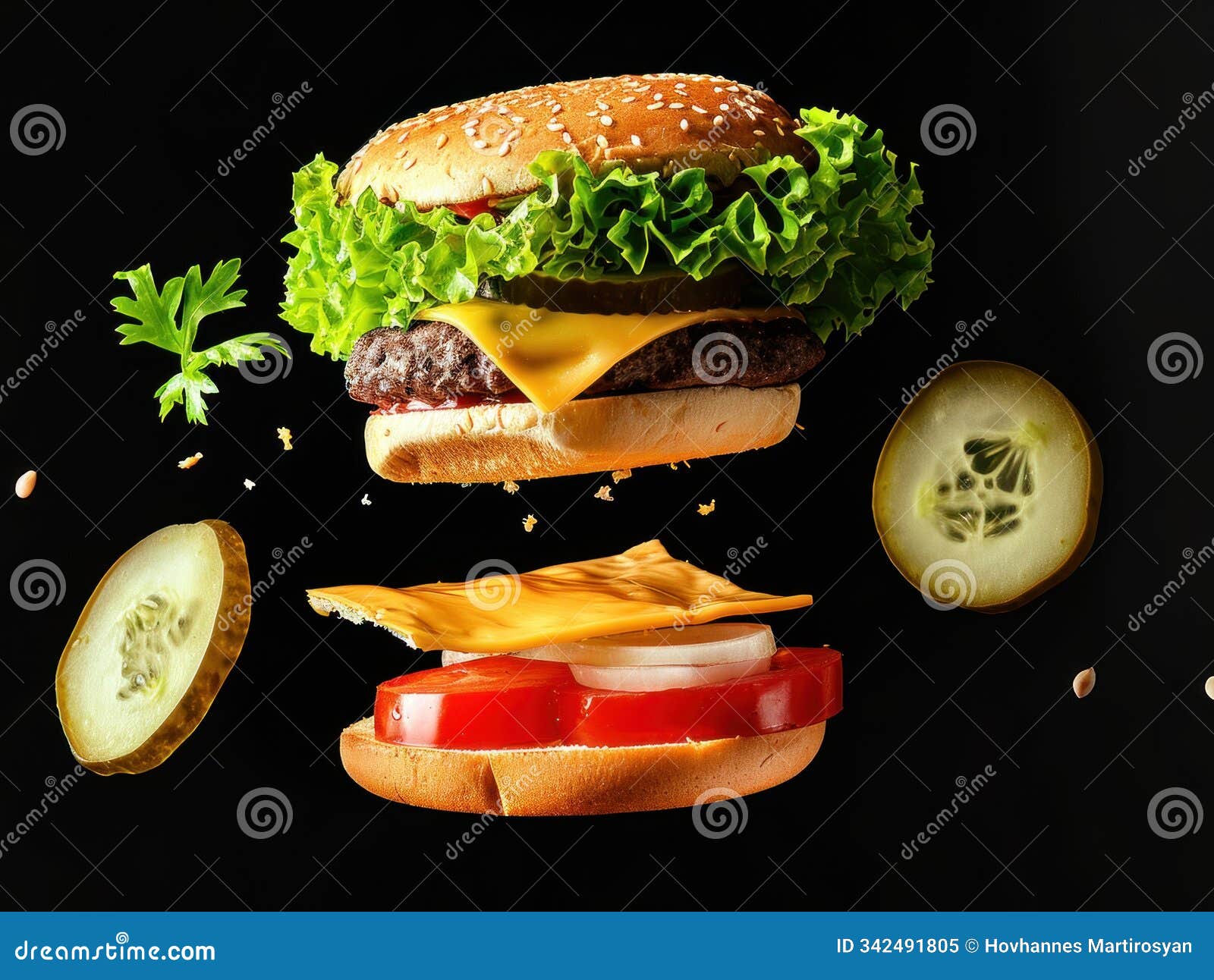Burger. Delicious Burger Isolated on a Background. Hamburger ...
