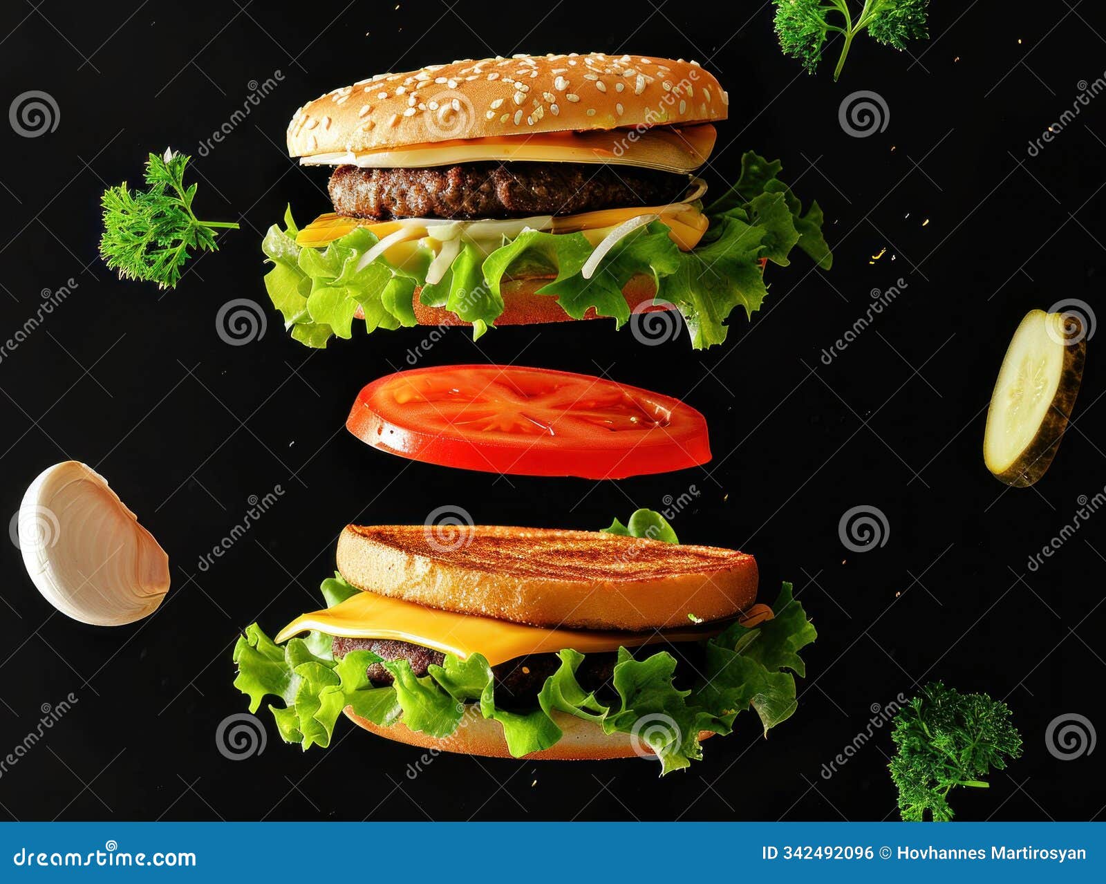 Burger. Delicious Burger Isolated on a Background. Hamburger ...
