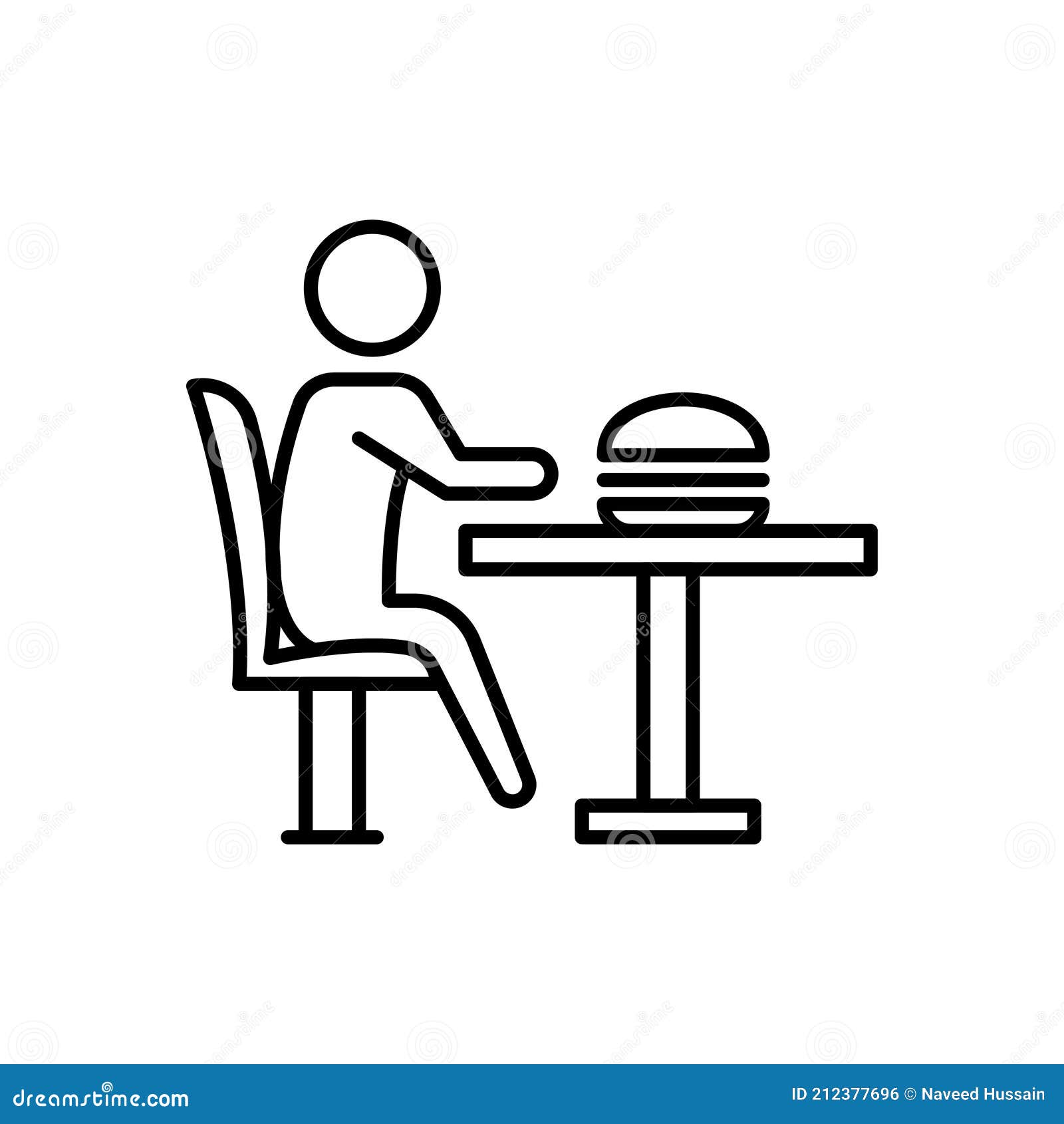 Burger eating stock vector. Illustration of close, symbol - 212377696