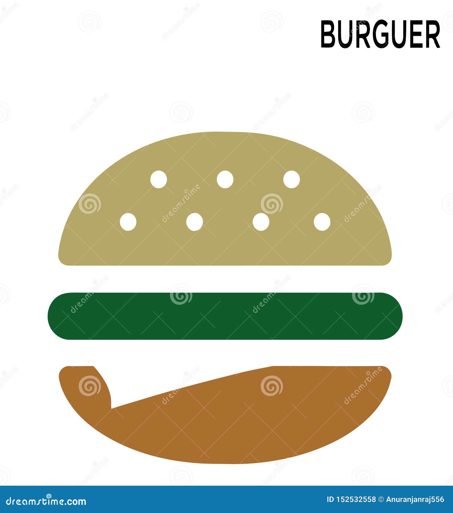 Burger Editable Icon Symbol Design Stock Vector - Illustration of color ...
