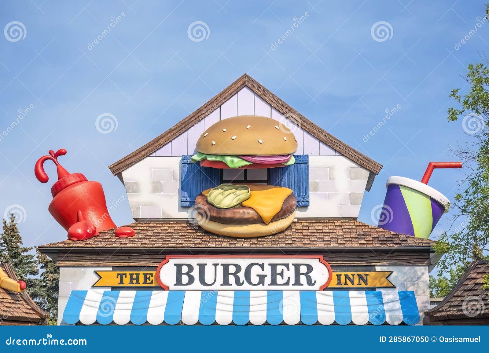 A Burger Fast Food Restaurant Building Editorial Image - Image of ...