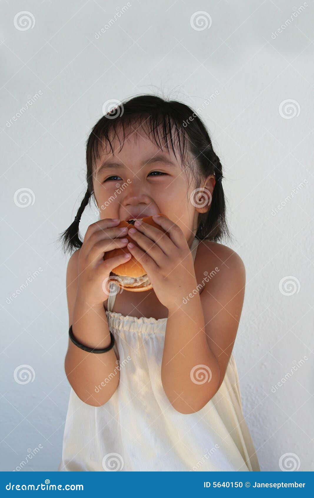 Burger girl stock photo. Image of children, lunch, nutrients - 5640150