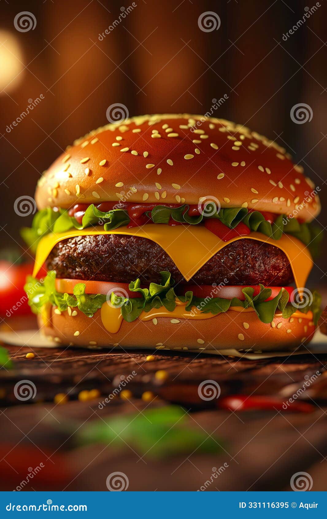 Burger. Hamburger. Cheeseburger. Close-up Home Made Burger Banner Stock ...