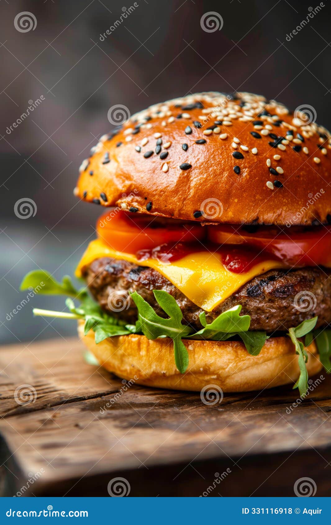 Burger. Hamburger. Cheeseburger. Close-up Home Made Burger Banner Stock ...