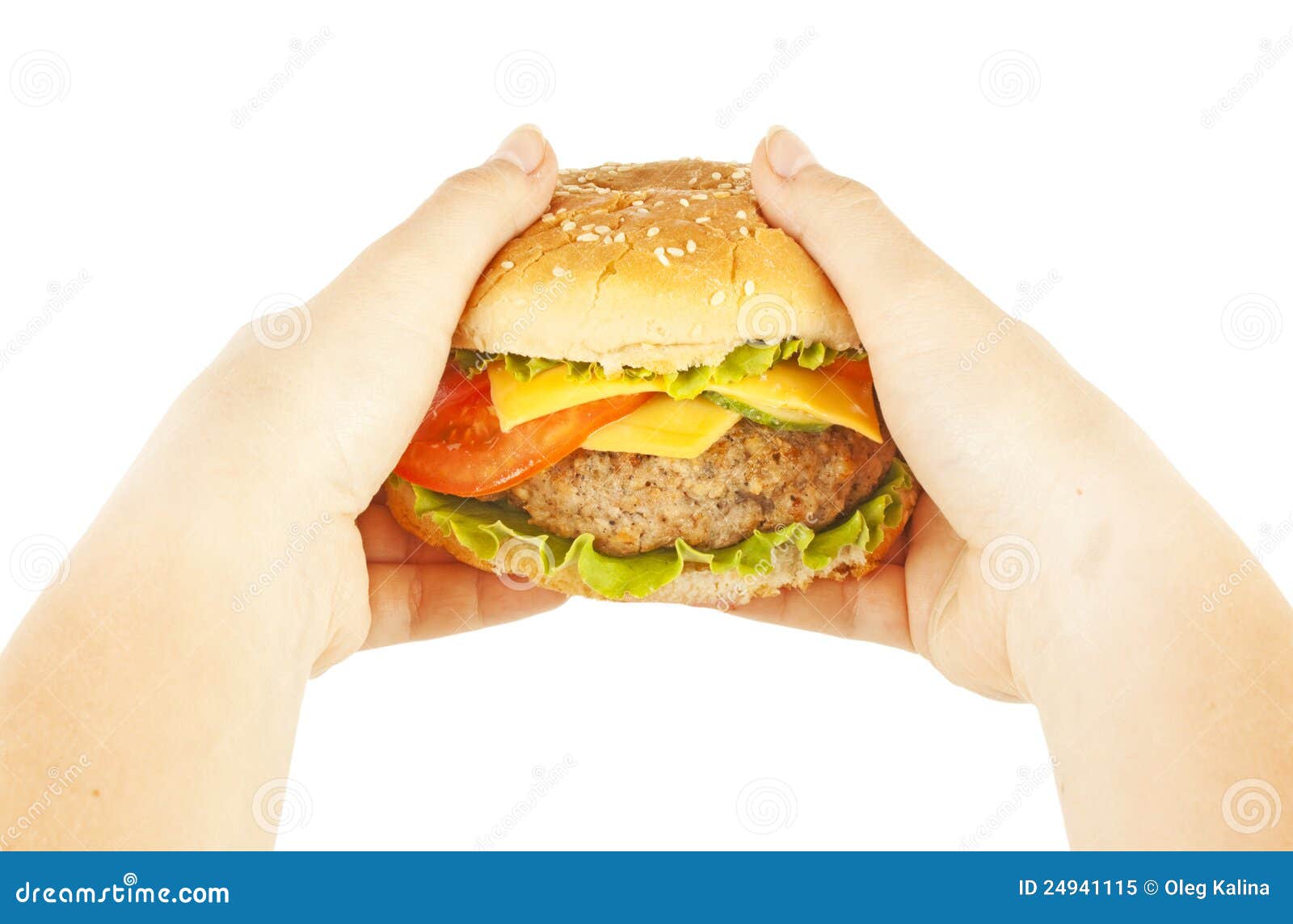 Burger in hands stock image. Image of heart, huge, meal - 24941115