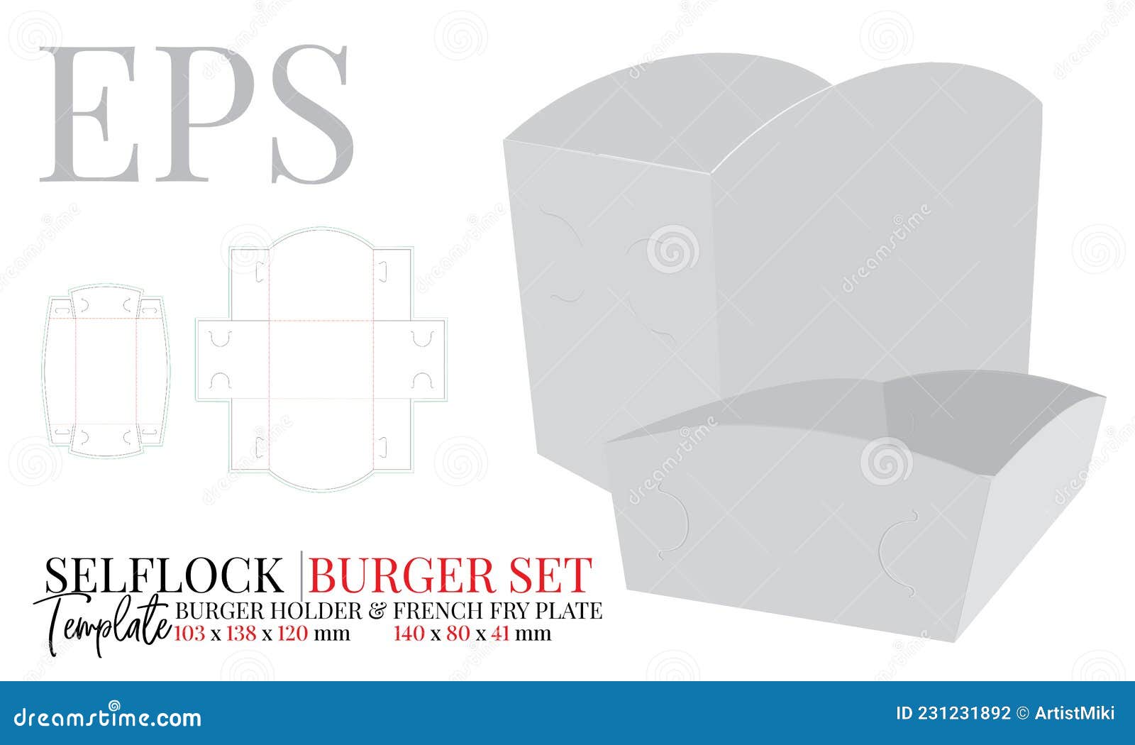 Burger Holder Template, Vector With Die Cut / Laser Cut Layers. Burger ...