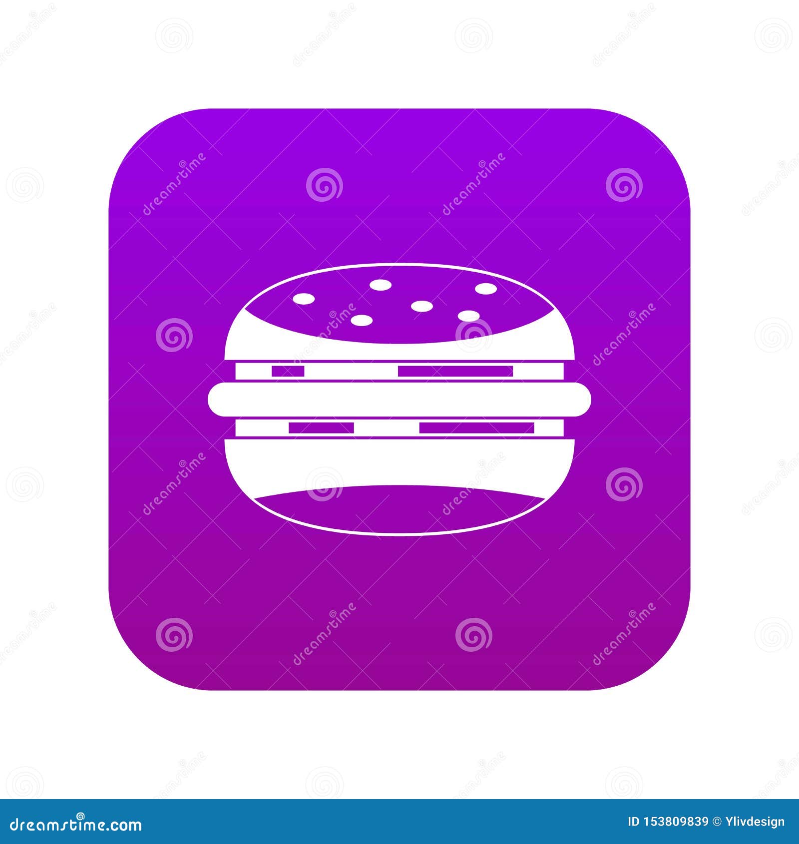 Burger icon digital purple stock vector. Illustration of fresh - 153809839